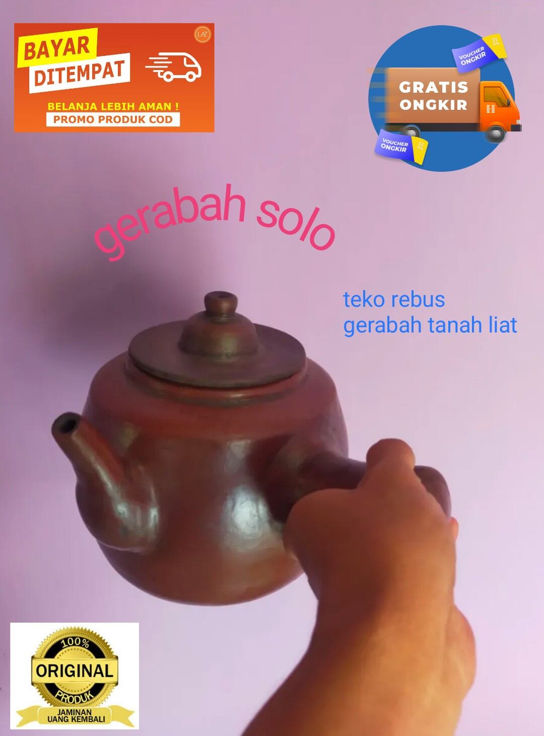 TEKO JAMU GERABAH / TEKO TANAH LIAT NATURAL / TEKO REBUS JAMU / TEKO ...