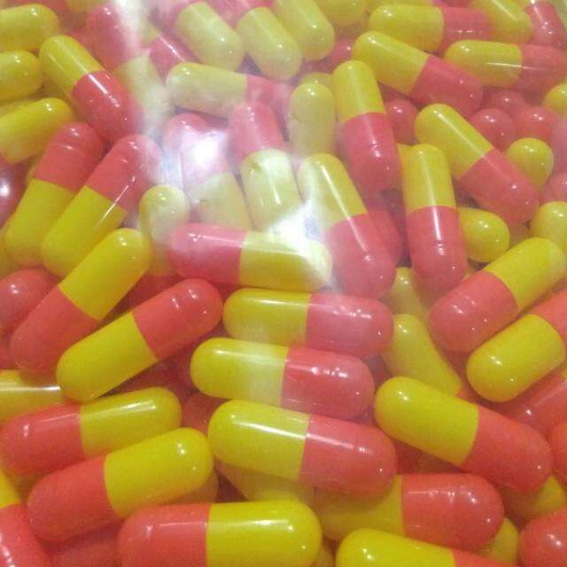 cangkang kapsul kosong NO.3 oren-kuning | Lazada Indonesia