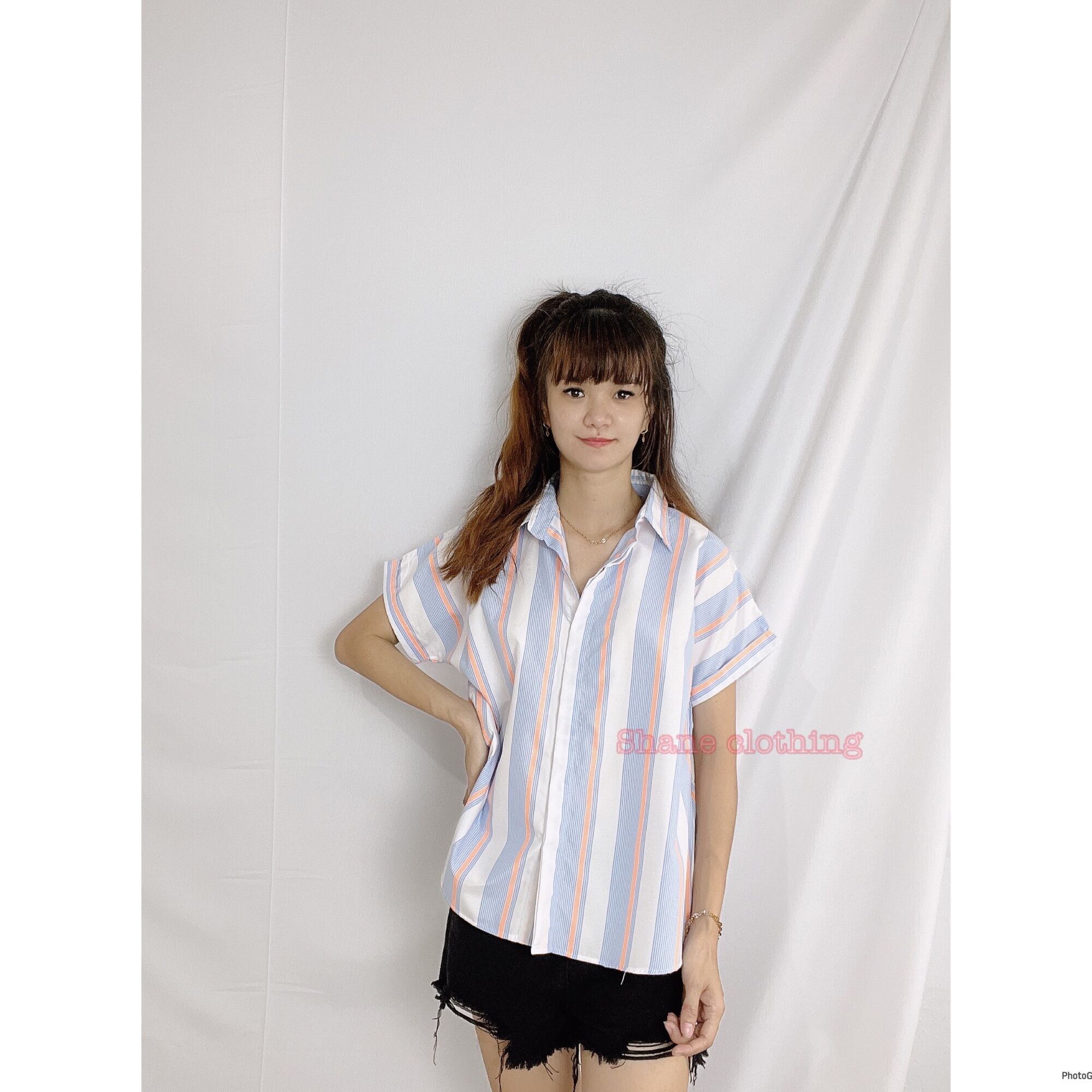 SHANE CLOTHING KEMEJA WANITA SALUR WARNA LENGAN PANJANG DAN PENDEK BKK ...