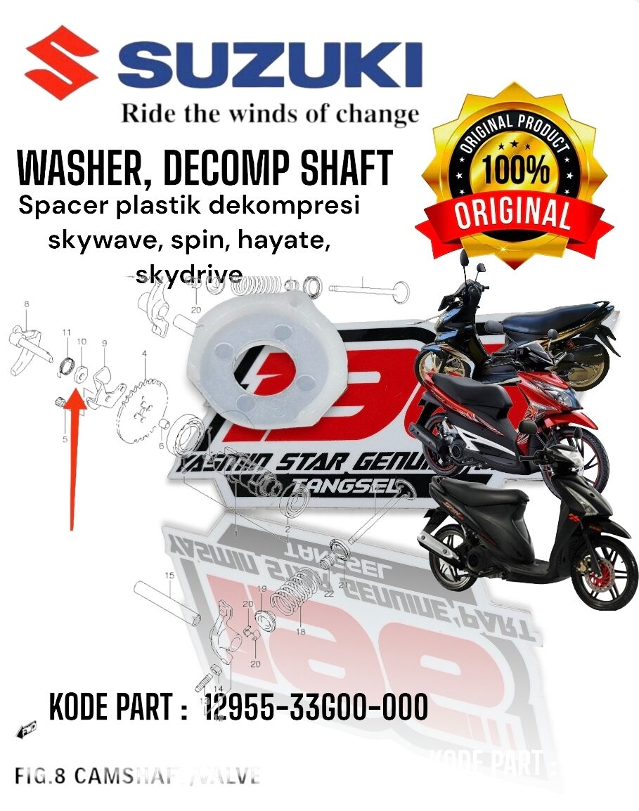 SPACER PLASTIK DEKOMPRESI NOKEN AS SKYWAVE SPIN HAYATE SKYDRIVE ORIGINAL SGP | Lazada Indonesia