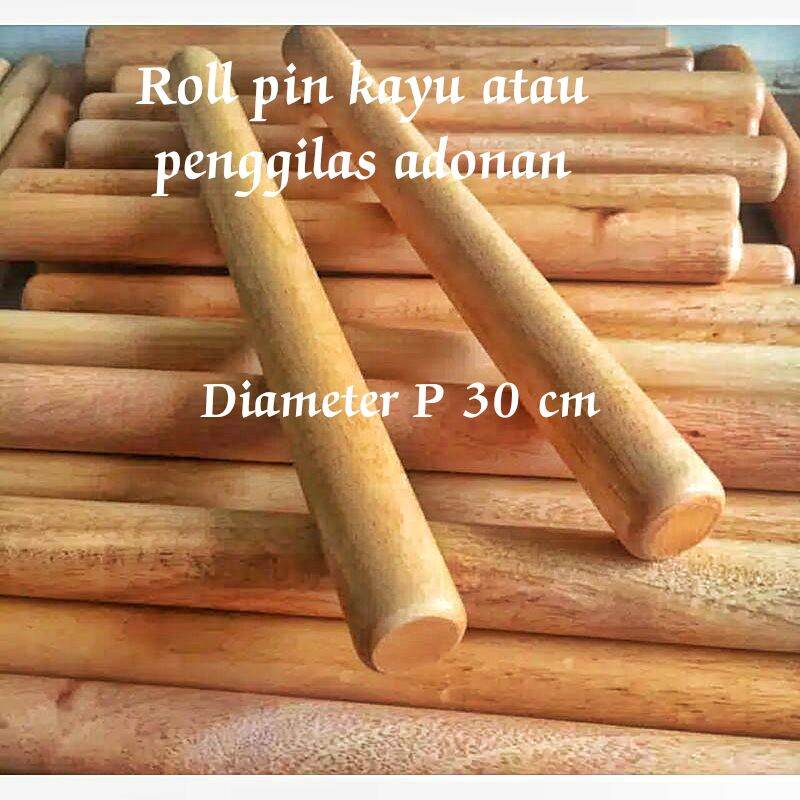 Roll pin/rolling pin/roller penggilas adonan kue ukuran p30cm | Lazada ...