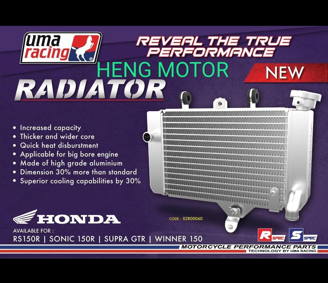 RADIATOR UMA RACING HONDA SONIC 150 / SUPRA GTR - ORIGINAL | Lazada ...