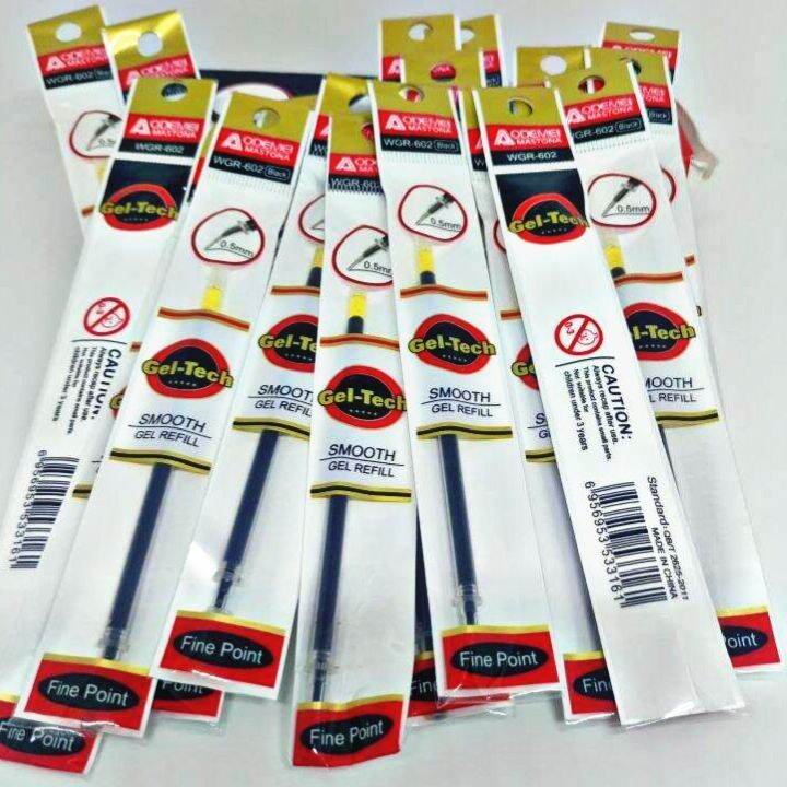 ISI ULANG PULPEN GEL HITAM POLOS/REFFIL BOLPOIN GEL isi 20pcs/pack ...