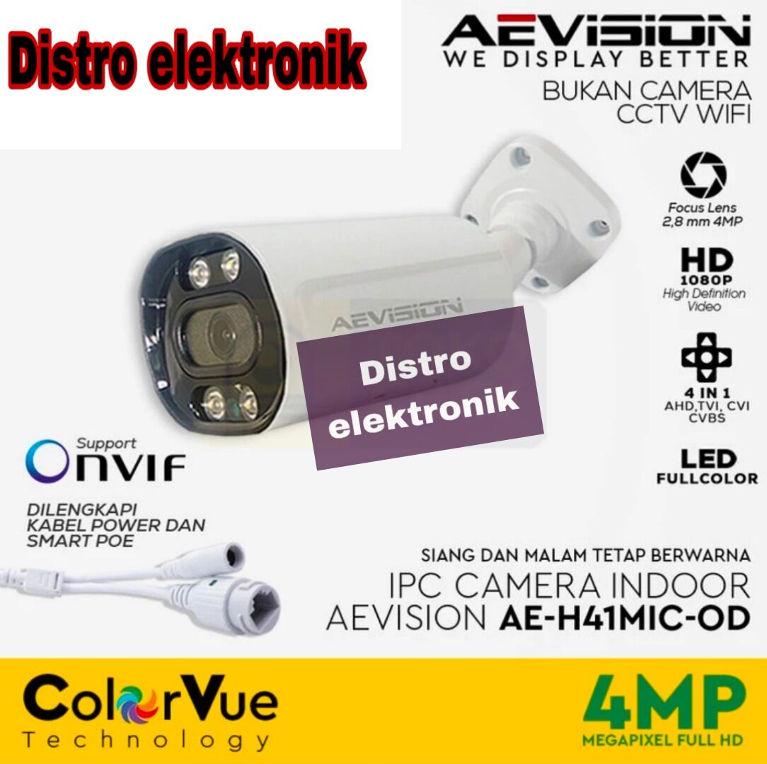 Cctv IP Cam Outdoor 4mp Aevision Onvif Built-in Mic Kamera 4 MP ...