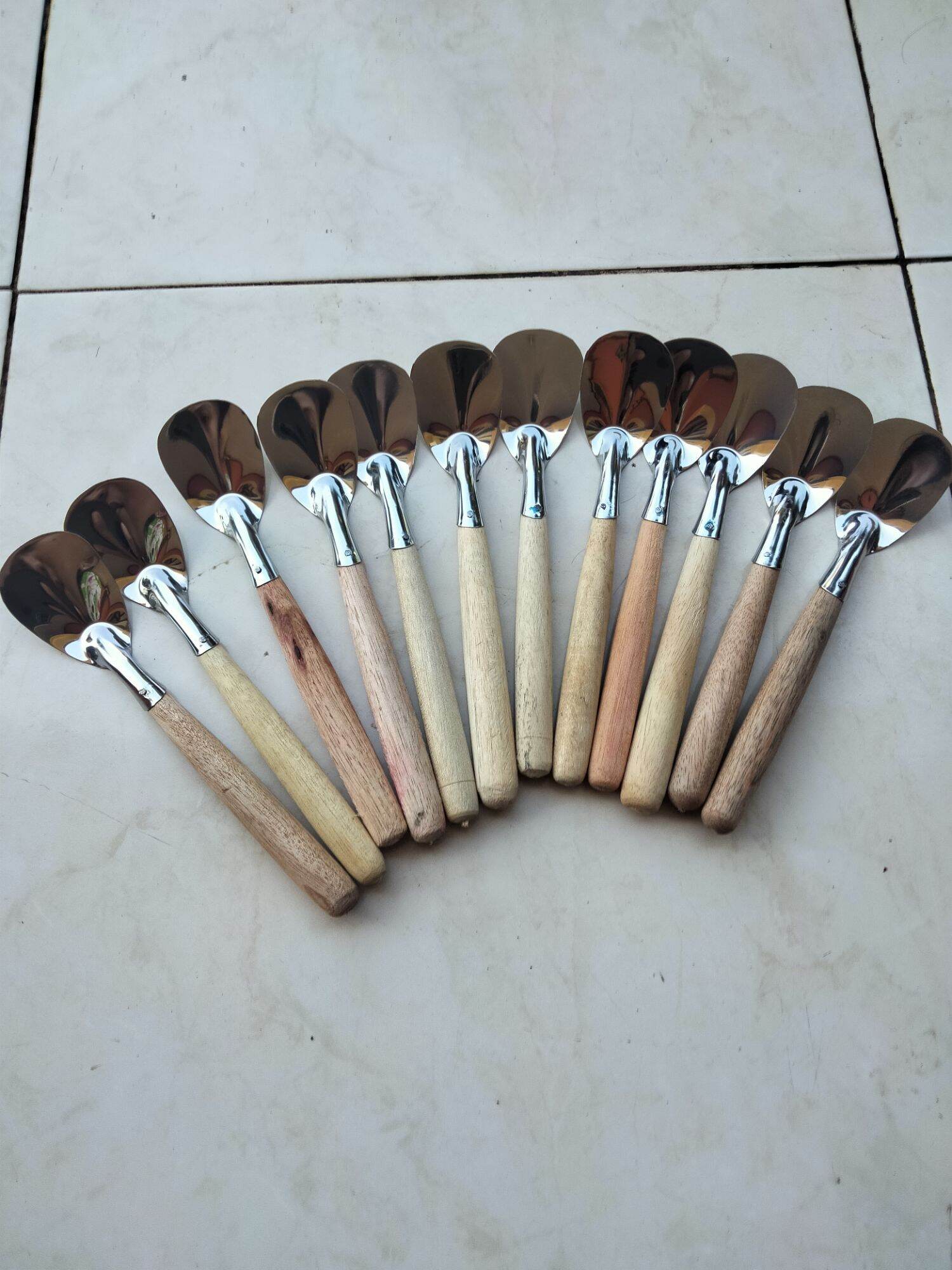 Sodet Stainless Mini /Sutil Mini Gagang Kayu/Mainan Pelengkap Masakan ...