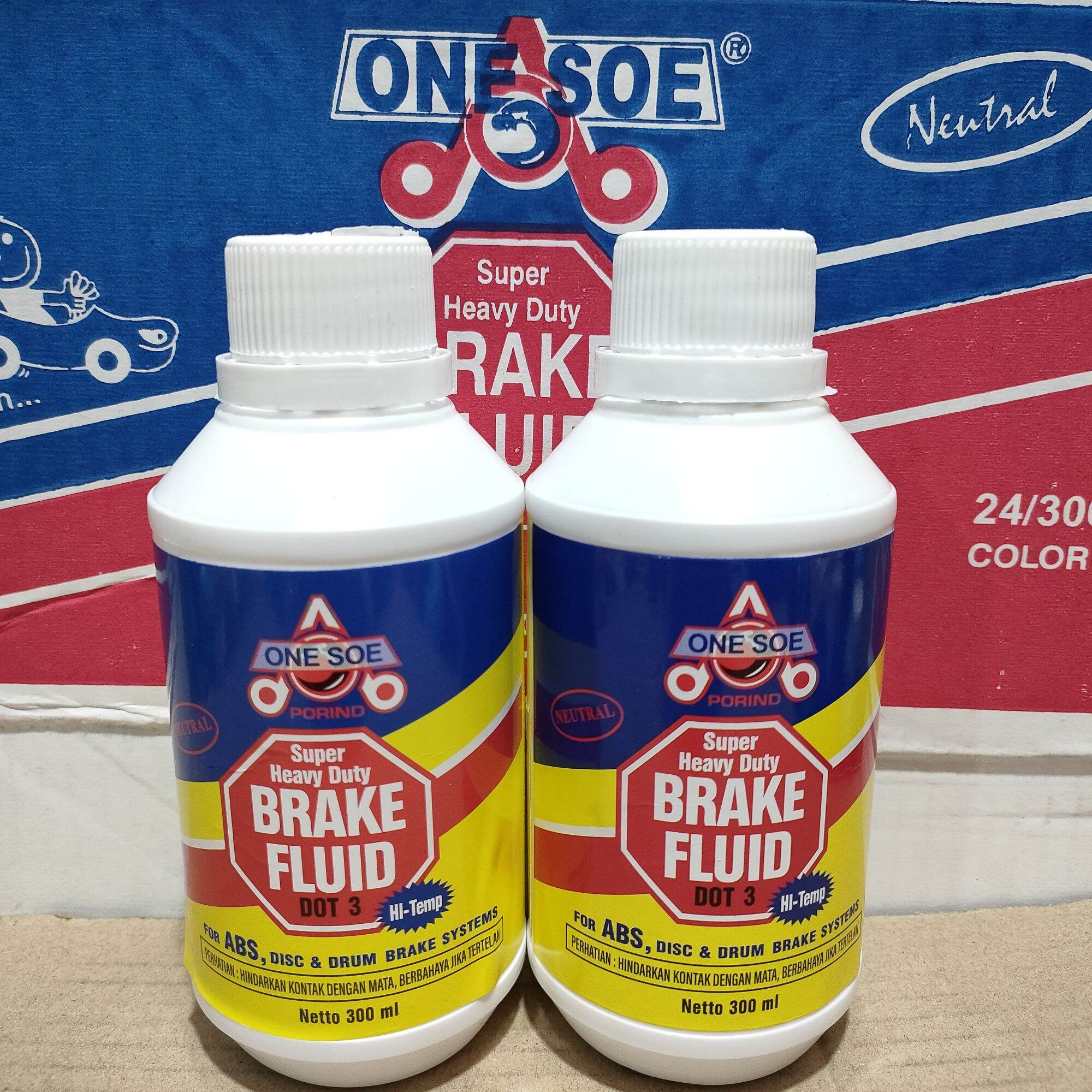 Minyak Rem ONE SOE 300ml Dot 3 Warna Putih Brake Fluid Oli Rem Minyak Rem 300ml Motor / Mobil ...