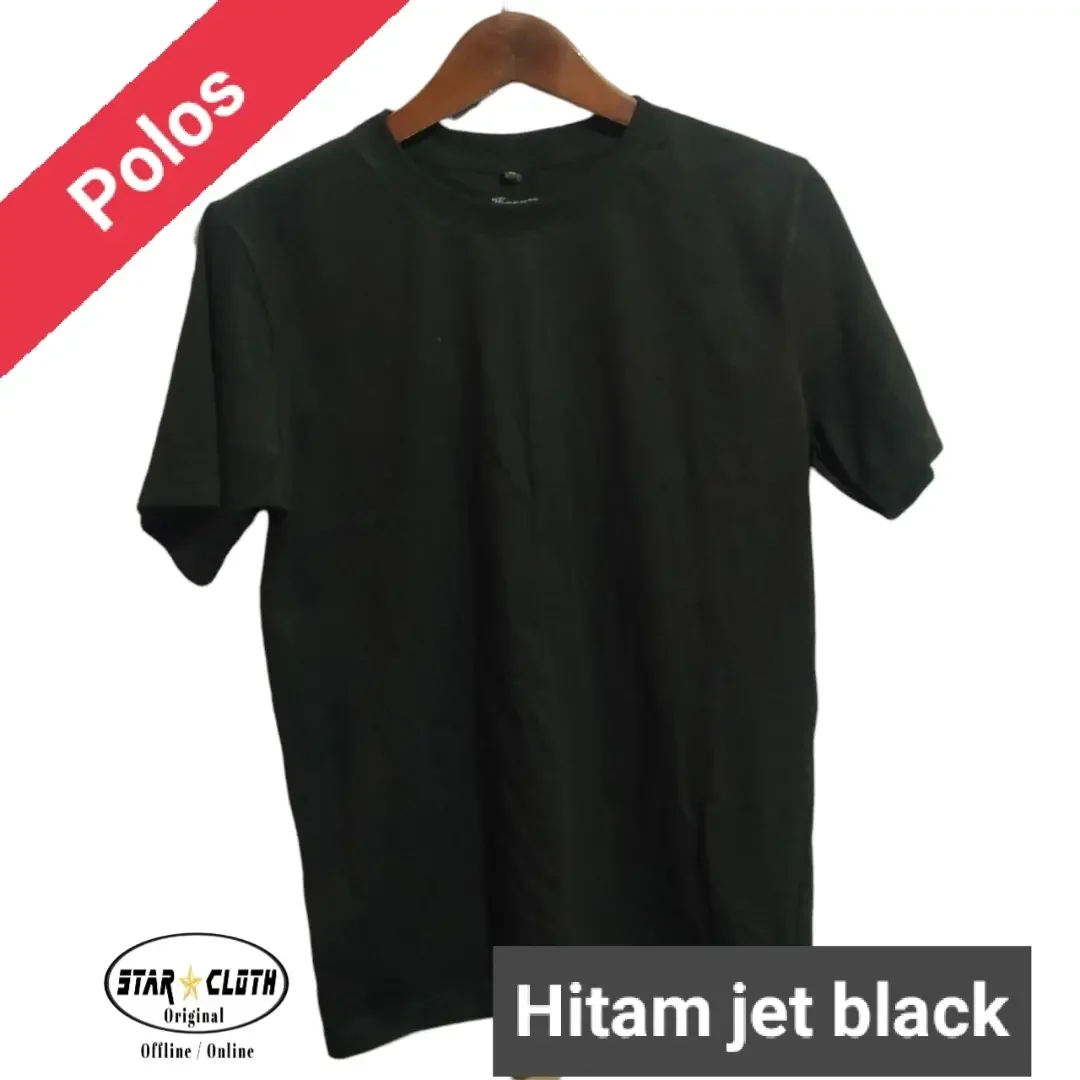 Kaos polos Hitam jet black | Lazada Indonesia