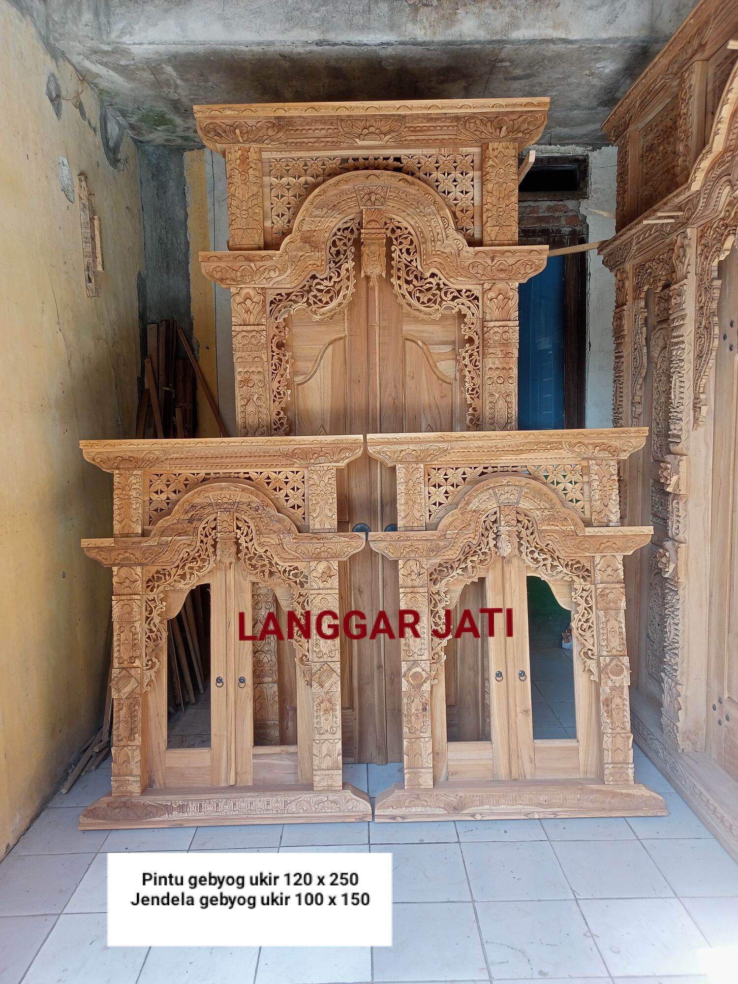 Pintu gebyog ukir dan jendela gebyog ukir jepara | Lazada Indonesia