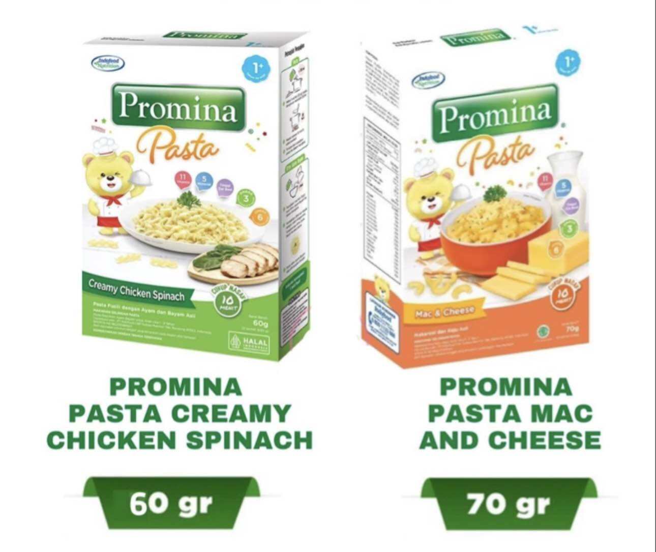 PROMINA Pasta Mac and Cheese 70gr - Creamy Chicken Spinach 60gr ...