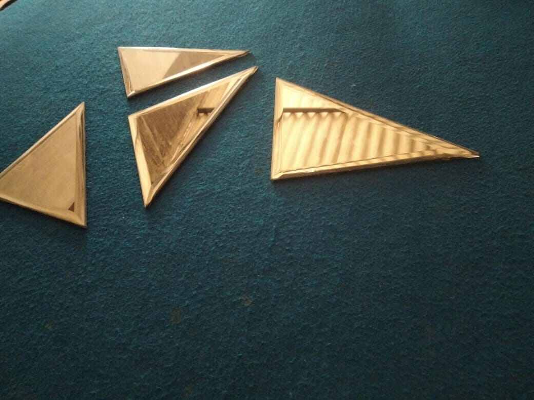 kaca cermin bevel 3mm ukuran 20x20 segitiga | Lazada Indonesia