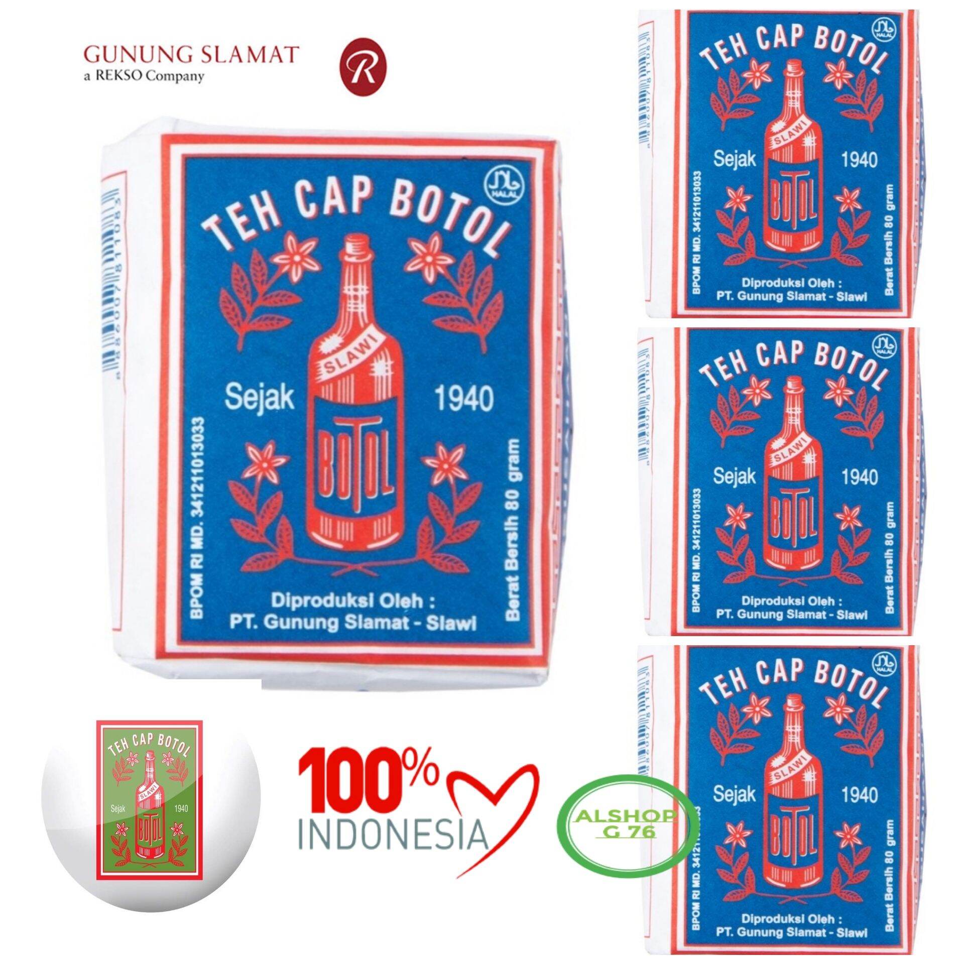 Teh Cap Botol 80gr | Lazada Indonesia