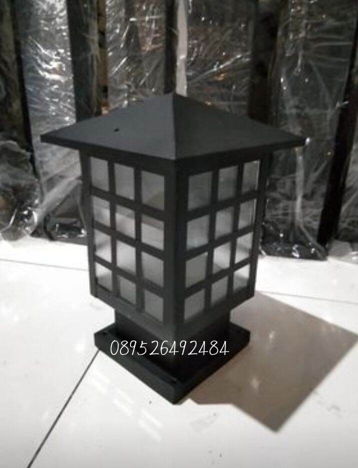 lampu pagar hias minimalis pilar, lampu taman penerangan outdoor ...