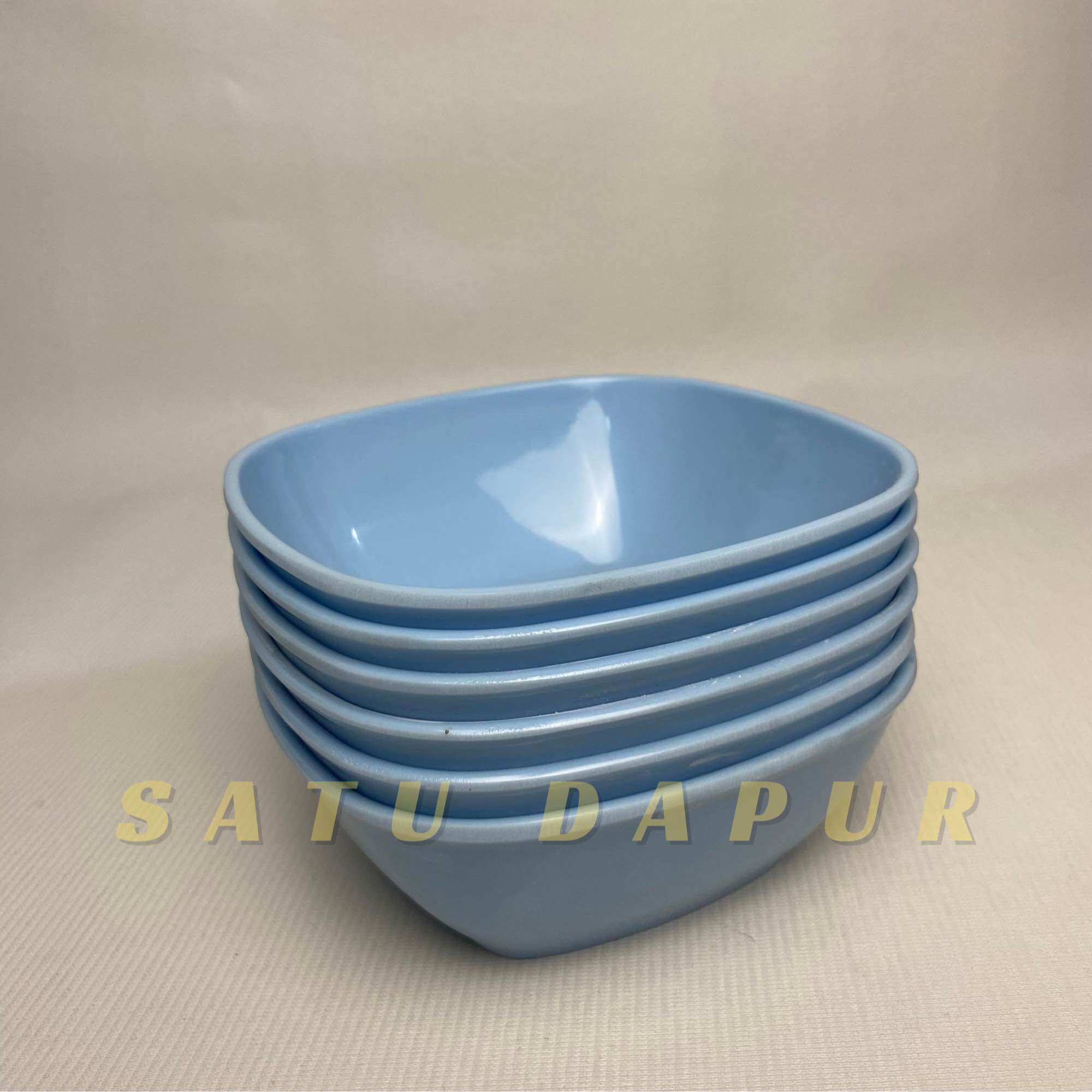 M-7006 (6 pcs / 1 lusin) - Mangkuk Melamine Persegi 15 cm, Mangkok ...