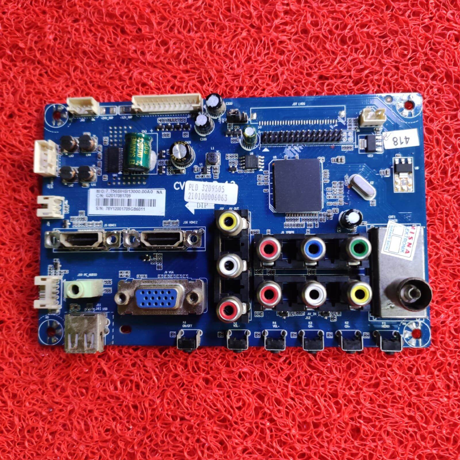 MB mainboard motherboard mesin tv LED Polytron PLD 32D9505 - PLD32D9505 ...