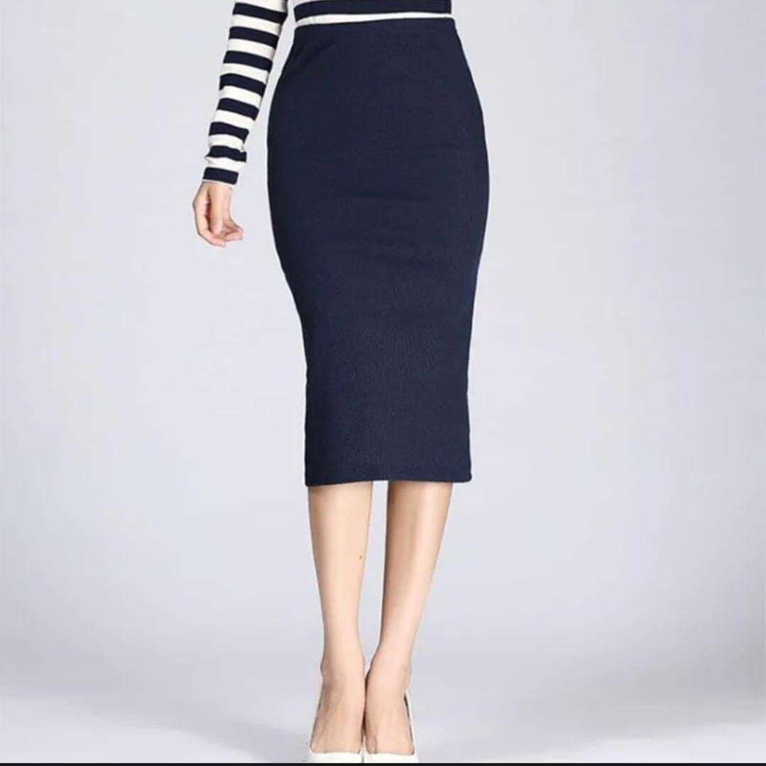 ROK KERJA 3/4, ROK KANTOR 3/4, ROK BAHAN HITAM | Lazada Indonesia