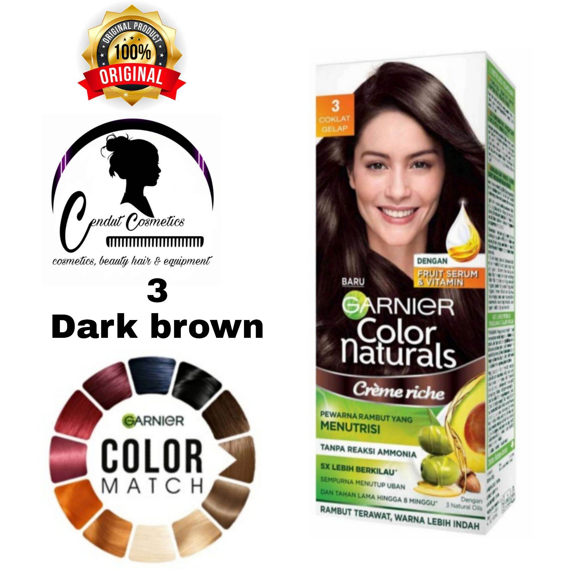 Garnier pewarna rambut dark brown | Lazada Indonesia