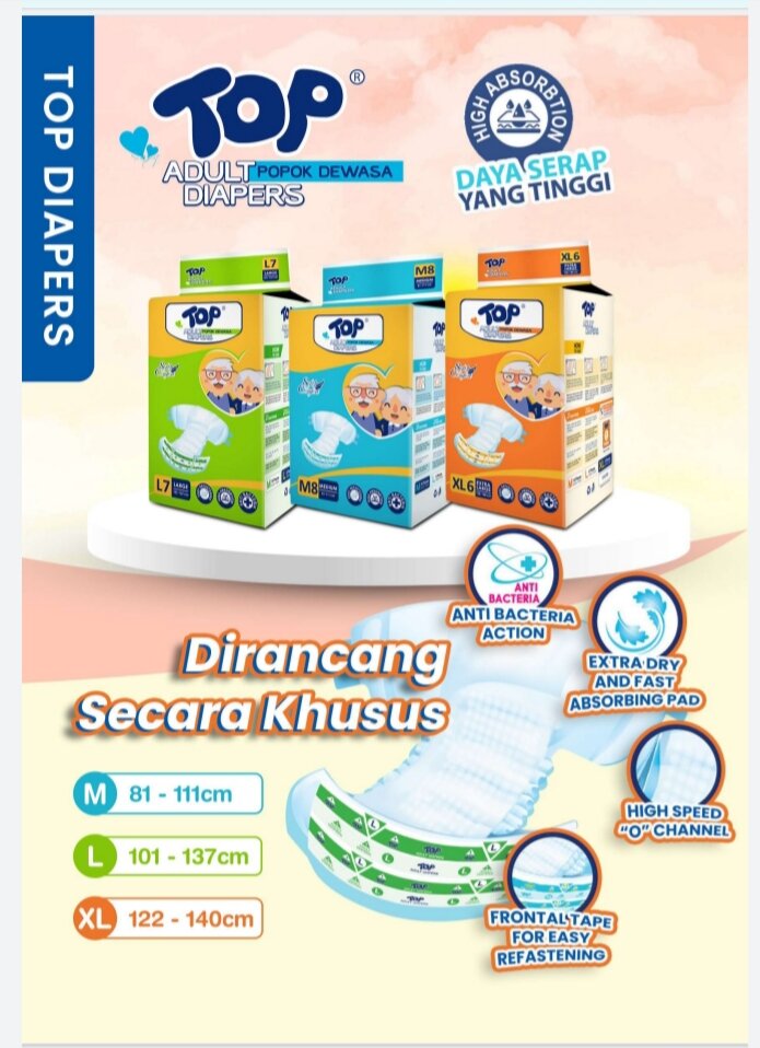 PAMPERS DEWASA UKURAN L TOP DIAPERS TYPE PEREKAT | Lazada Indonesia