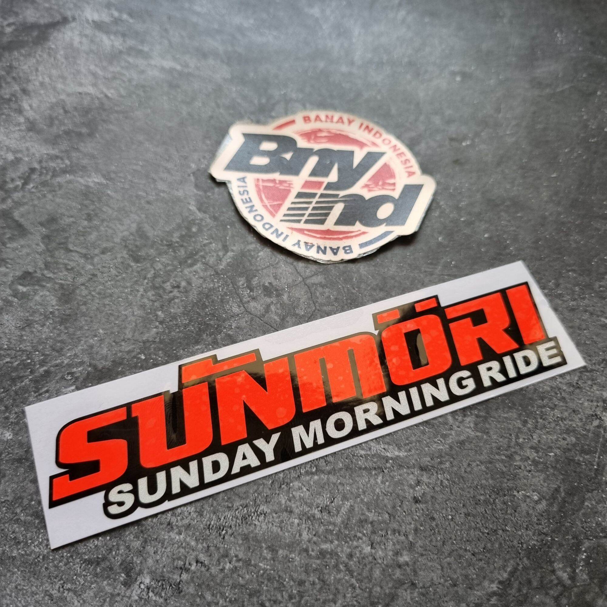 STICKER Stiker SUNMORI SUNDAY MORNING RIDE Cutting | Lazada Indonesia