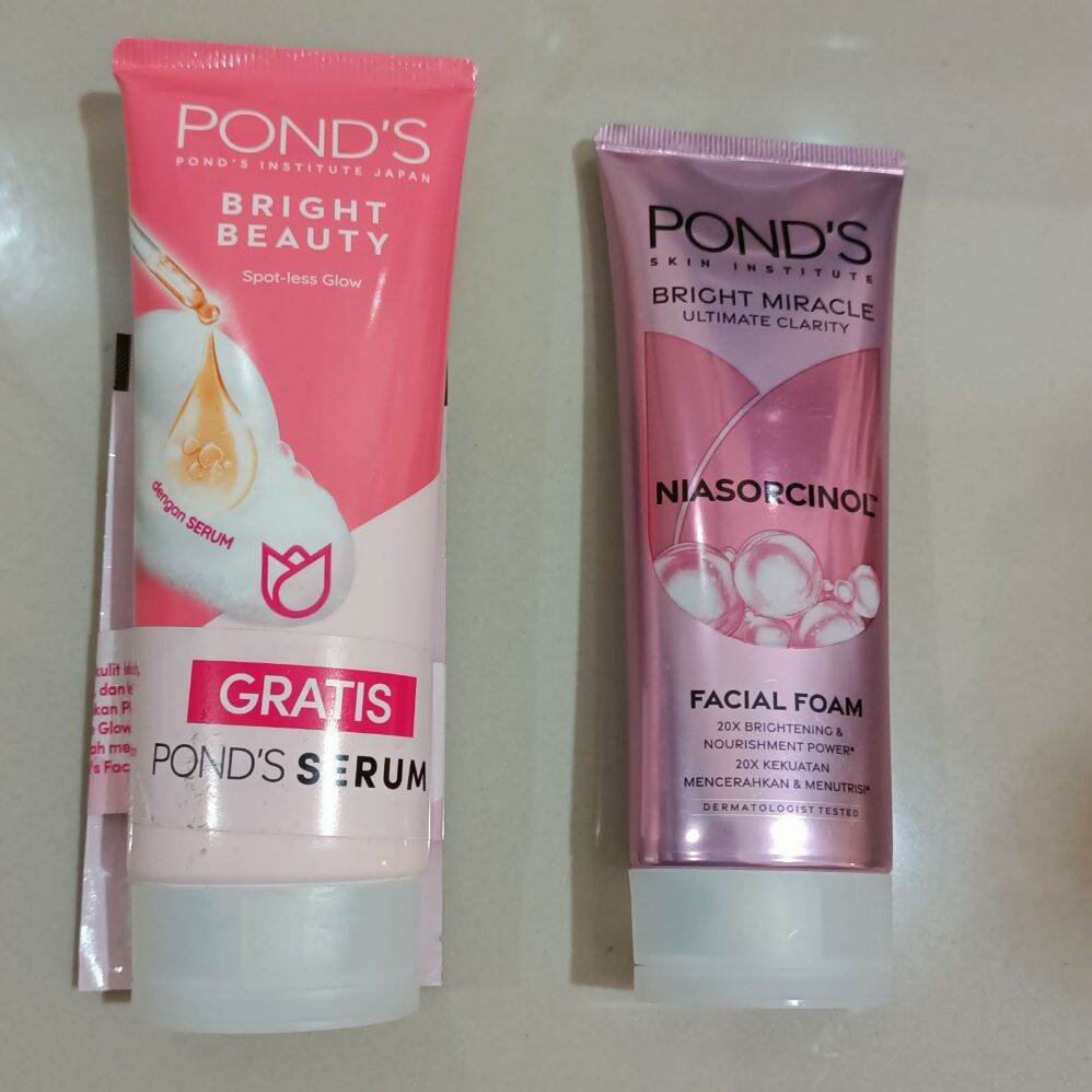 PONDS pink bright miracle niasorcinol facial foam sabun muka 100 mL ...