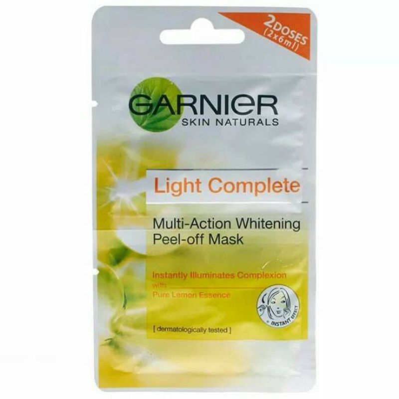 Garnier Light Complete Multi Action Whitening Peel-Off Mask Sachet ...