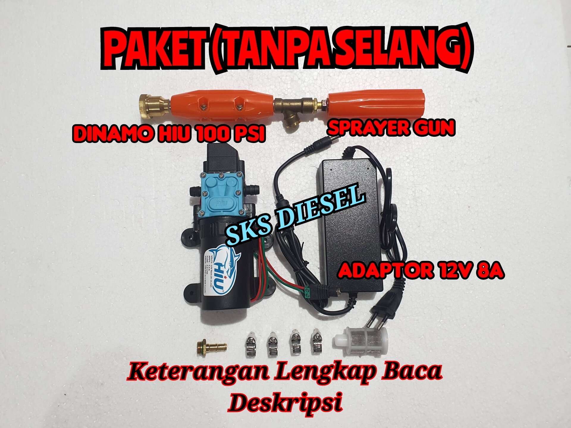 ( PAKET TANPA SELANG ) POMPA AIR STEAM MINI TEKANAN TINGGI MESIN CUCI ...