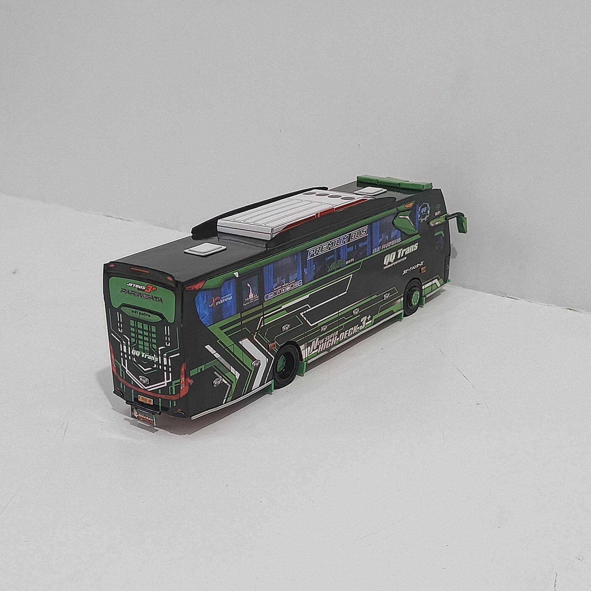 miniatur papercraft bus qq trans nabila skala 50 | Lazada Indonesia