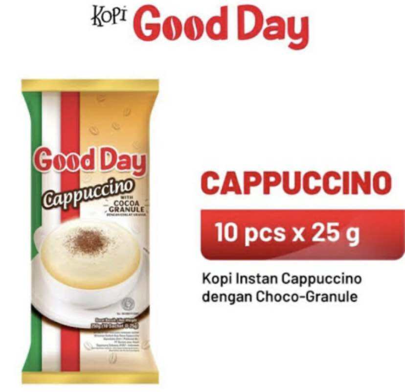 Good Day Cappuccino With Cocoa Granule 25g isi 10 Sachet | Lazada Indonesia