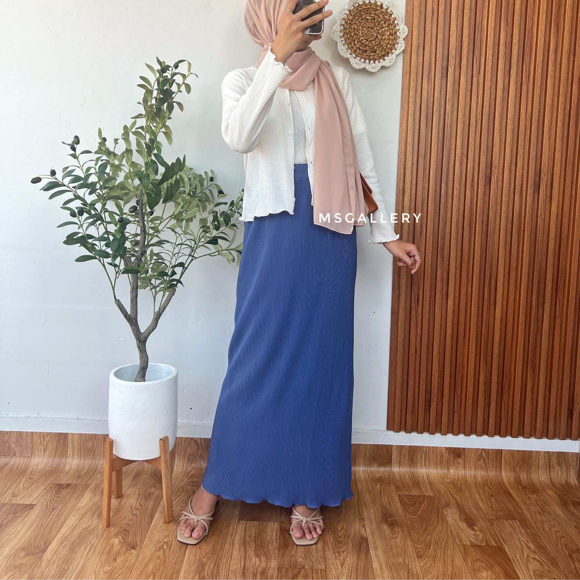 Rok Plisket Span Lidi / Wavy Pleated Skirt by Msgallery | Lazada Indonesia