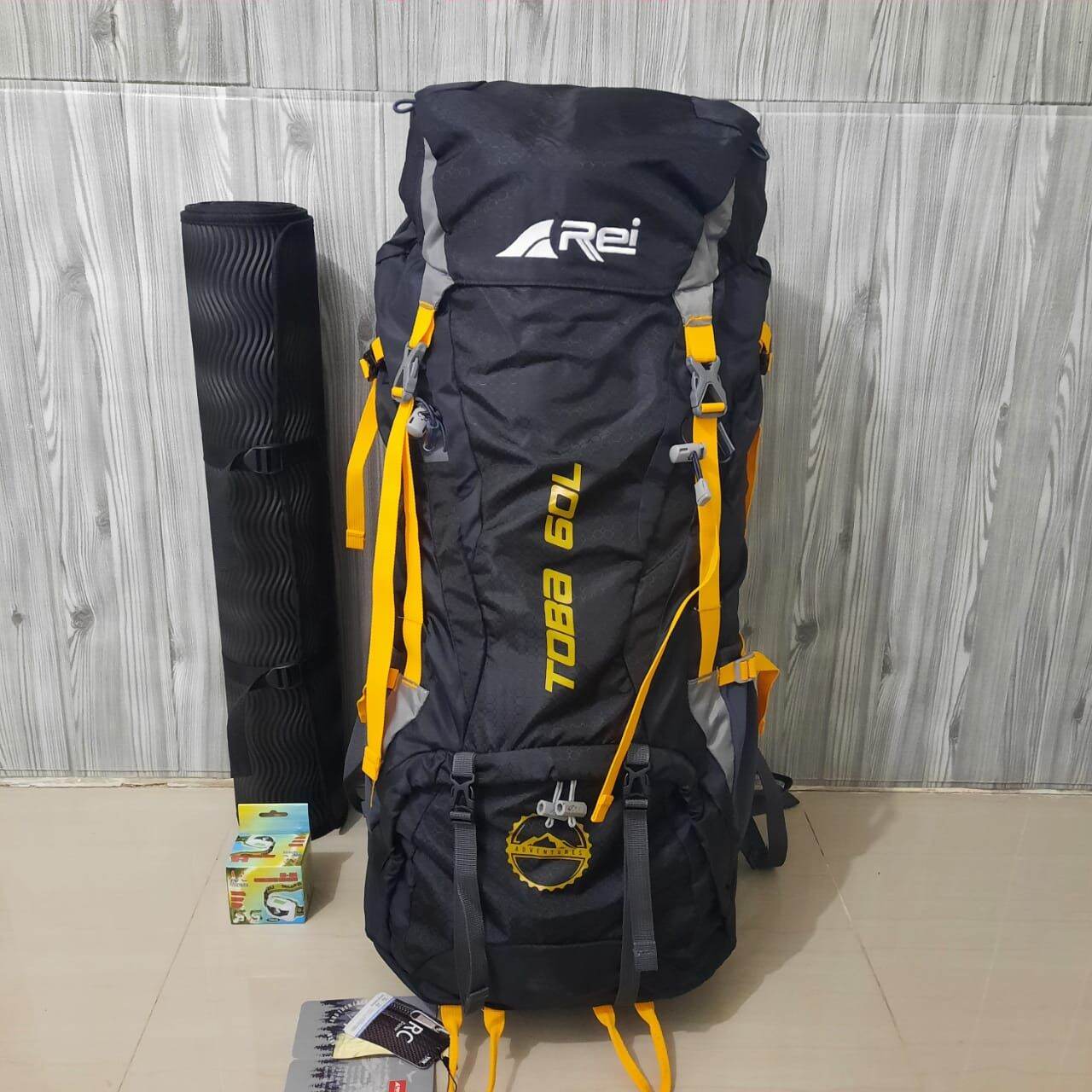 Carrier Arei Toba 60L Free coverbag / Paket carrier rei toba 3 in 1 ...
