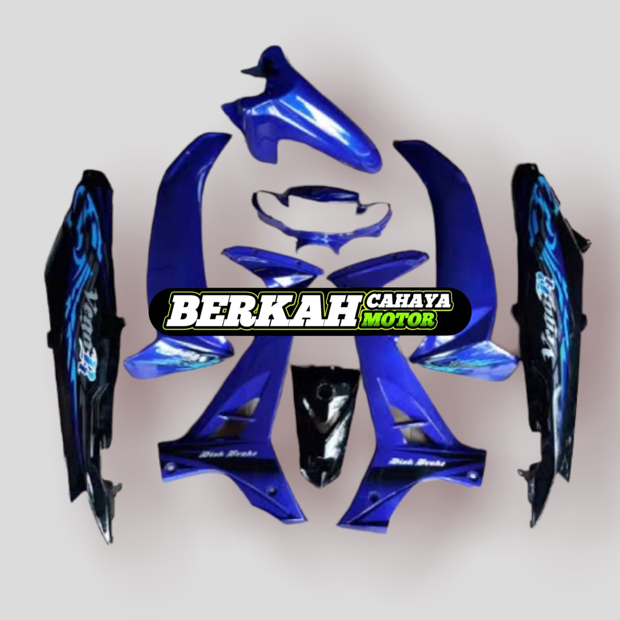 Body Fullset Halus Vega R new Motor biru hitam plus striping | Lazada ...