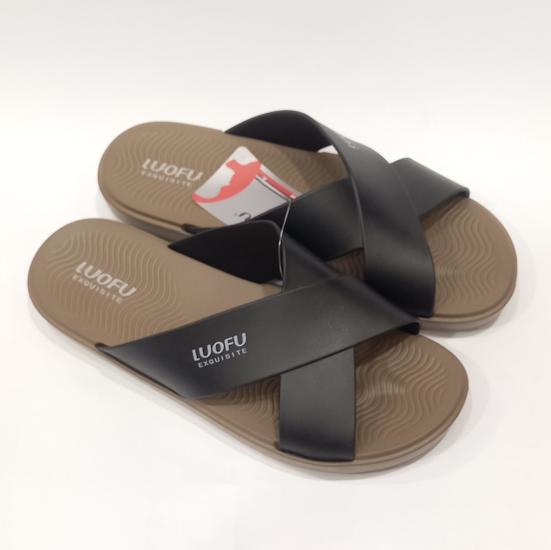 luofu E.6196 sandal selop pria silang | Lazada Indonesia