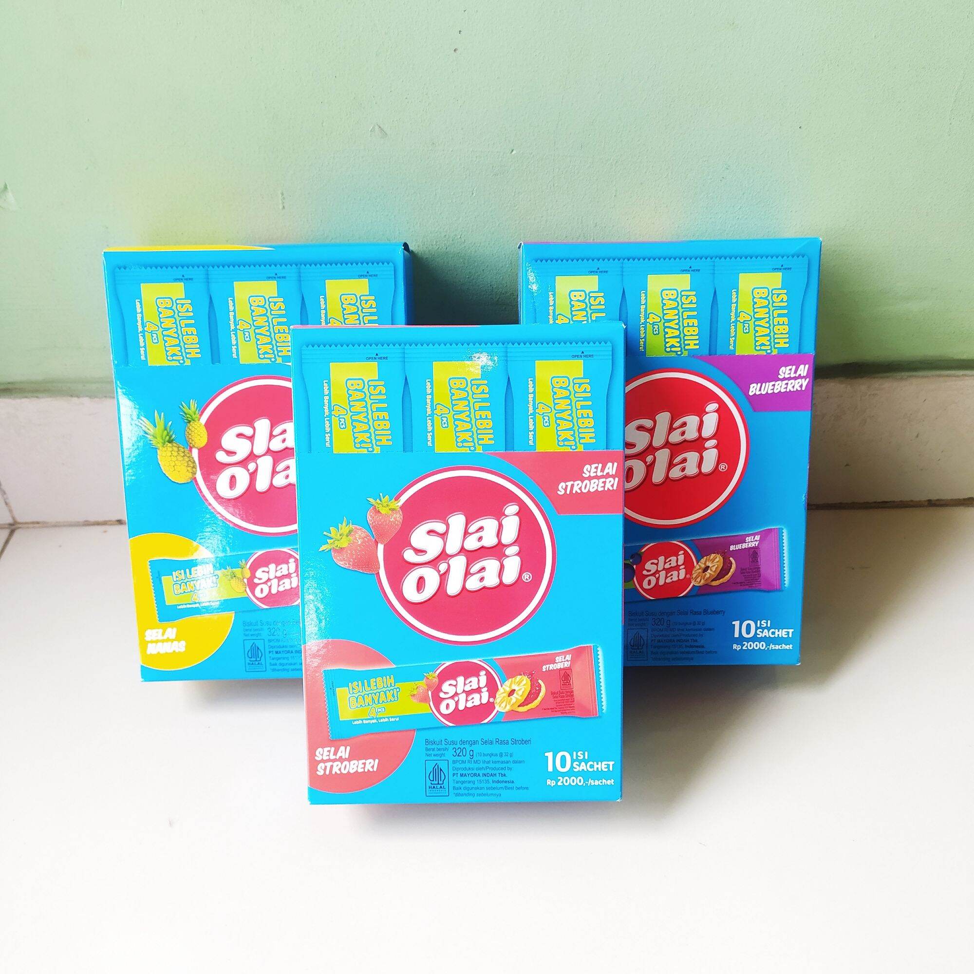 mayora SLAI OLAI 1 box isi 10 sachet x 4 pcs/jajanan ringan cemilan ...
