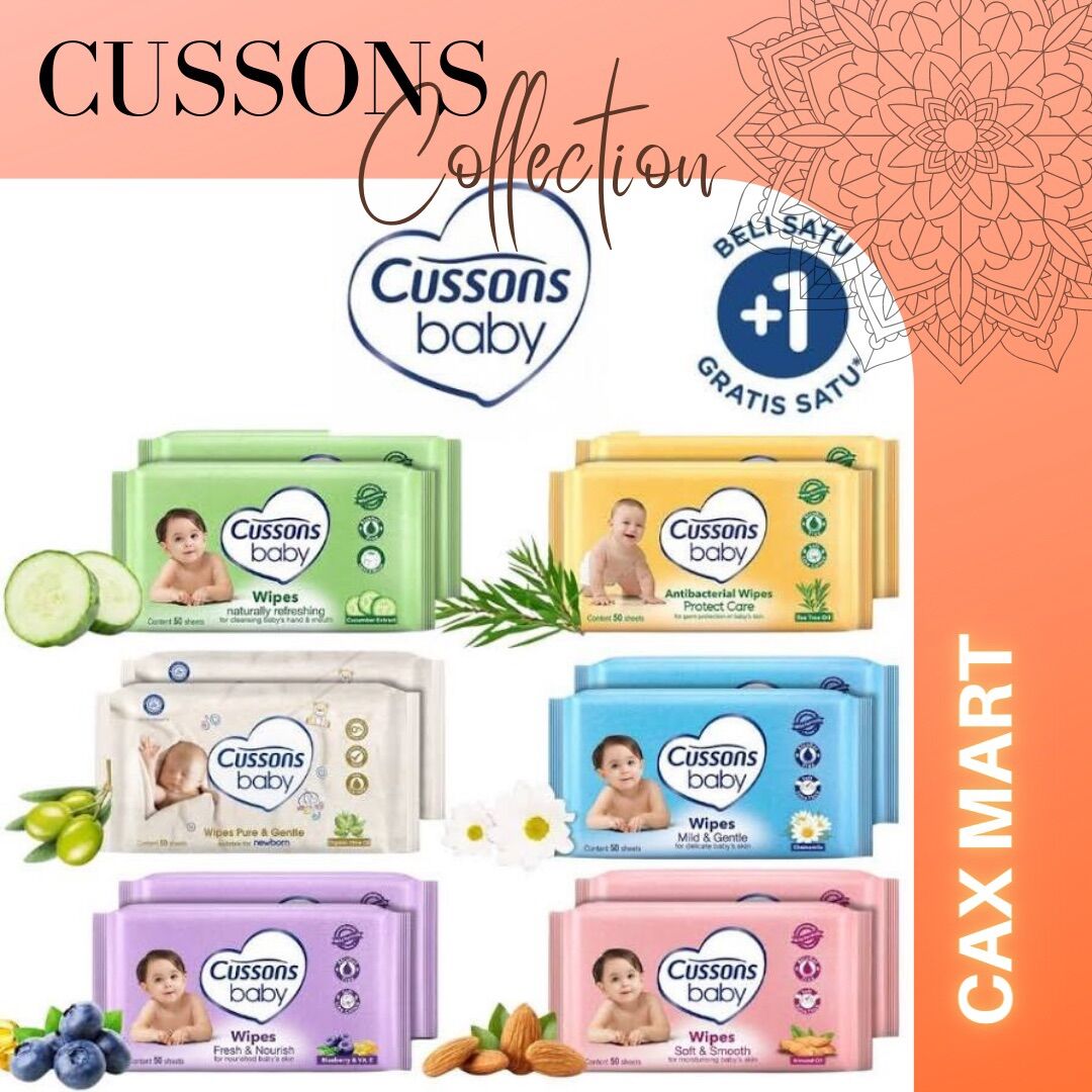 CUSSONS Baby Wipes 50's Dual Pack (Buy One Get One Free) | Lazada Indonesia