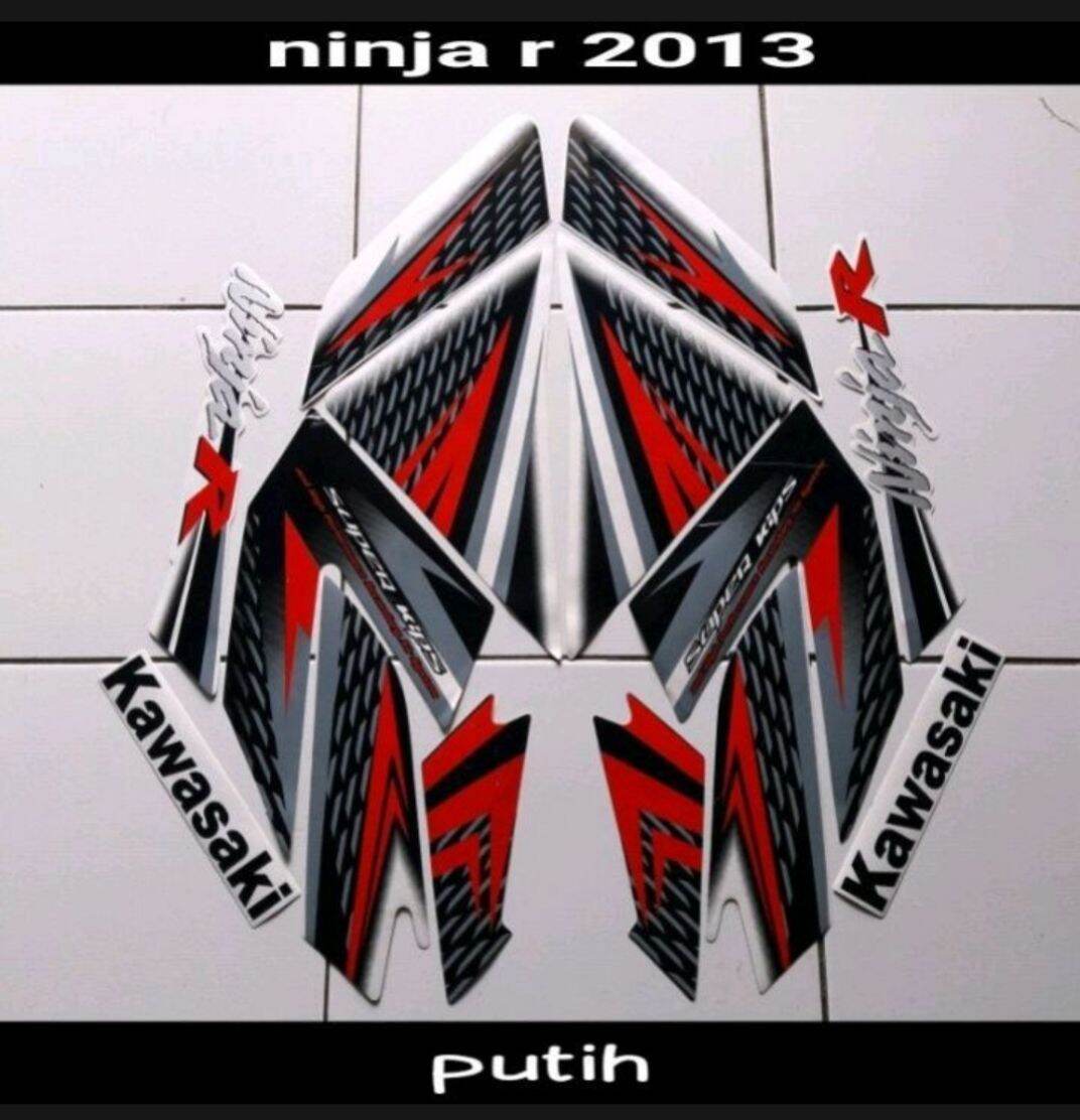 STIKER STRIPING LIS BODY NINJA R 2013 FULL PUTIH STANDAR | Lazada Indonesia