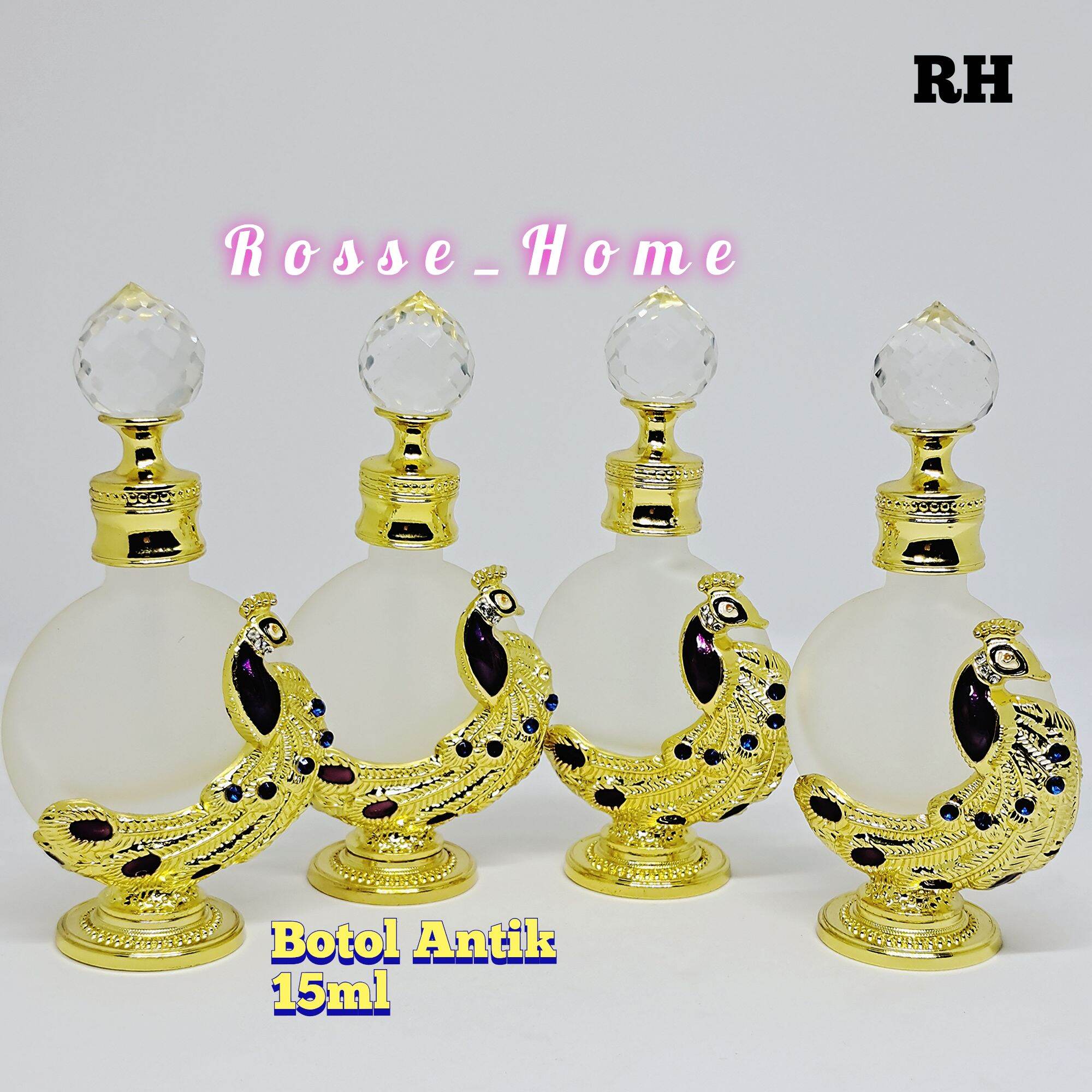Botol Merak Refill Parfum Antik dan Mewah/ Botol Merak Kosong Asal Arab ...