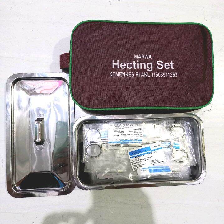 Hecting Set Hekting Praktikum Mahasiswa Set Alat Hecting Set + Bag ...