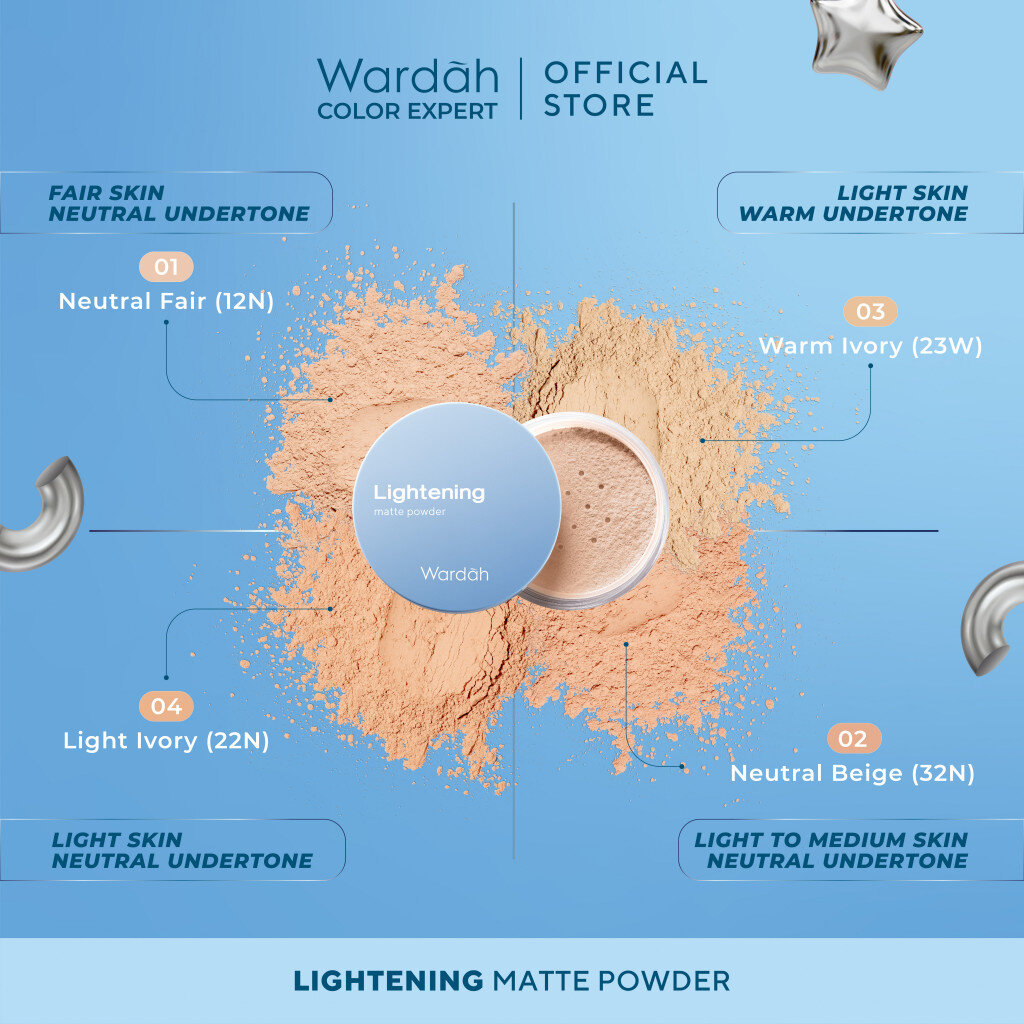 Wardah Lightening Matte Powder Bedak Tabur Cocok Untuk Semua Jenis ...