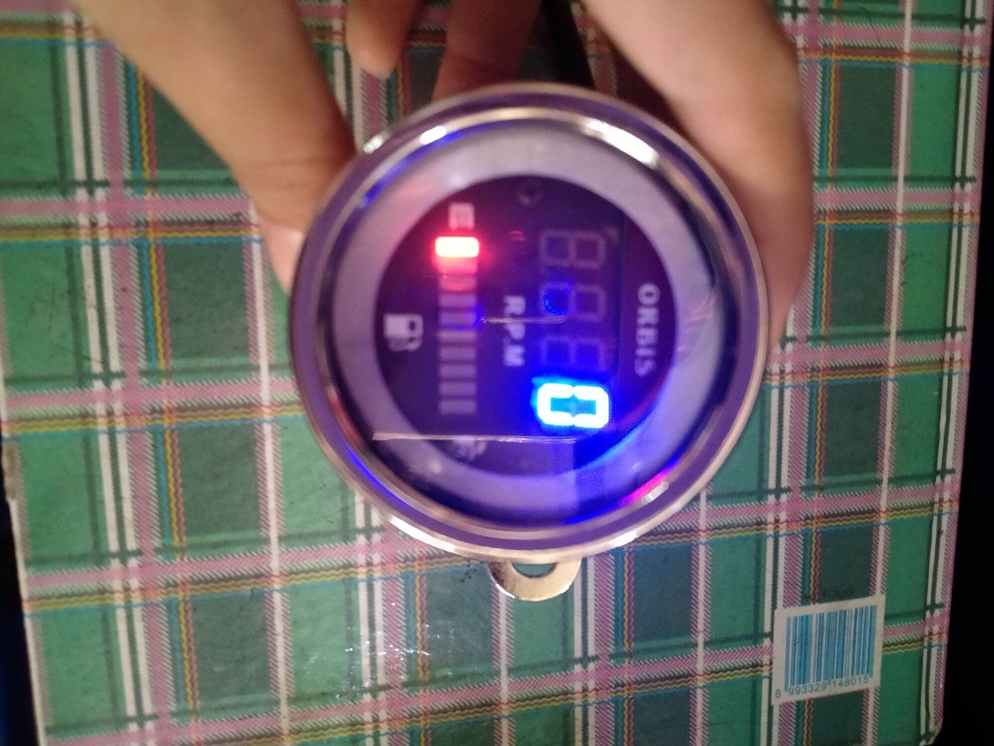 Rpm Digital Plus Amper Bensin LED Model Bulat Chrome Indikator Fuel ...