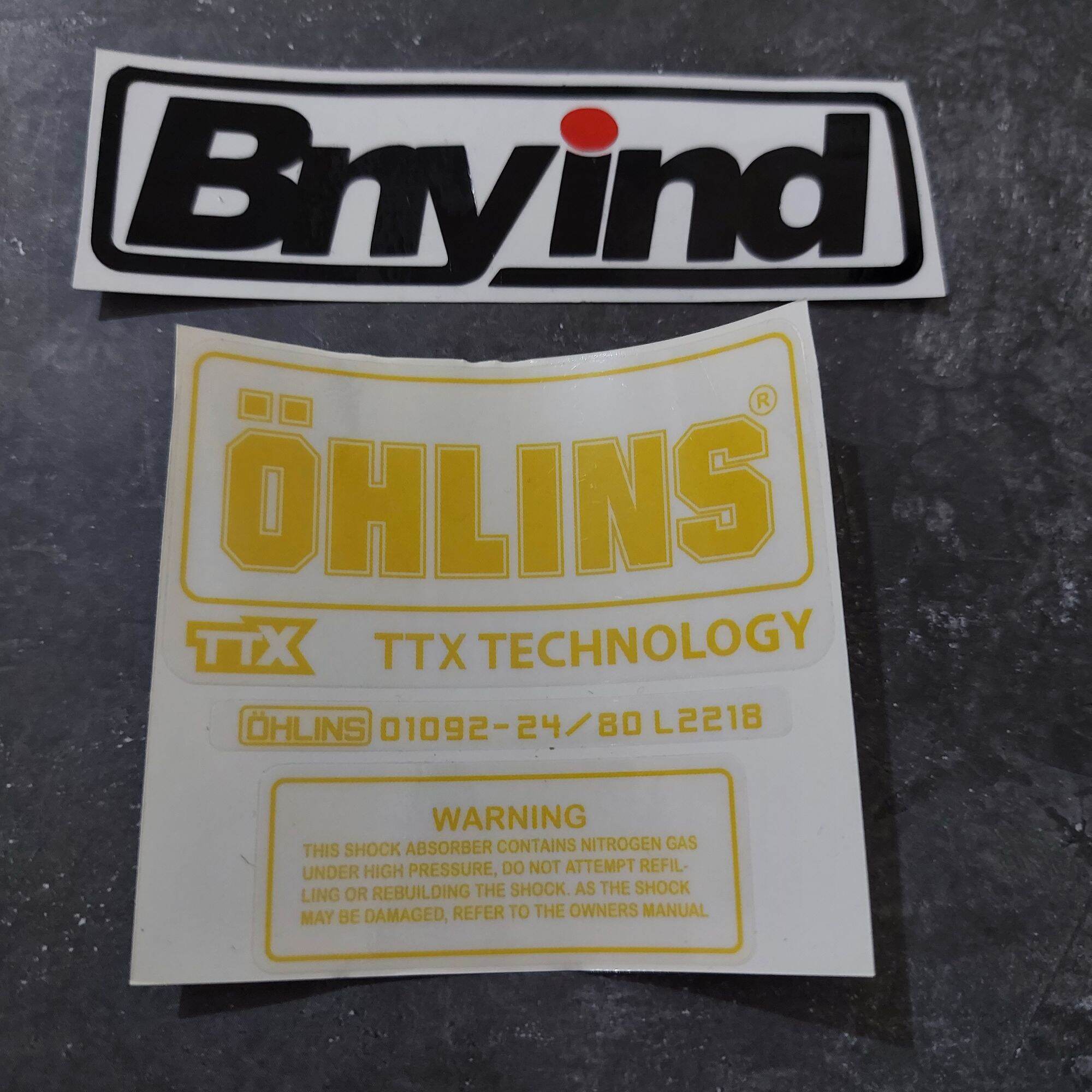 STICKER SHOCK OHLINS TTX TRANSPARAN | Lazada Indonesia