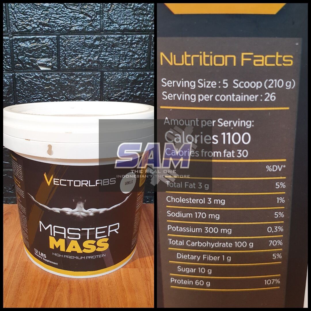 Suplemen Fitness VECTORLABS Master Mass 12 lb Gainer Vector Labs ...