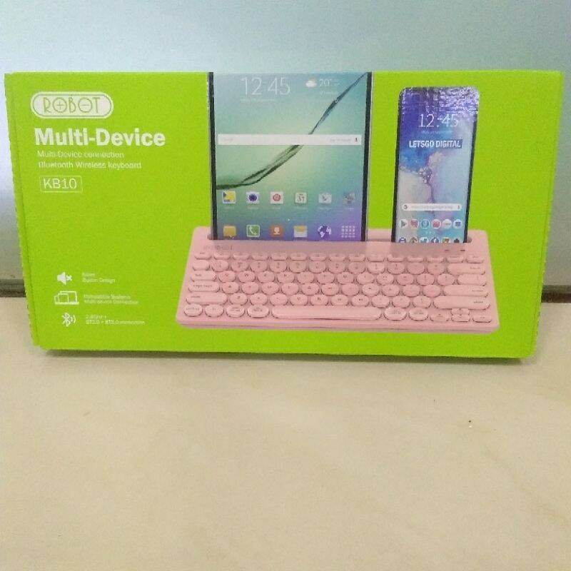 keyboard bluetooth robot kb10 multi-device connection | Lazada Indonesia