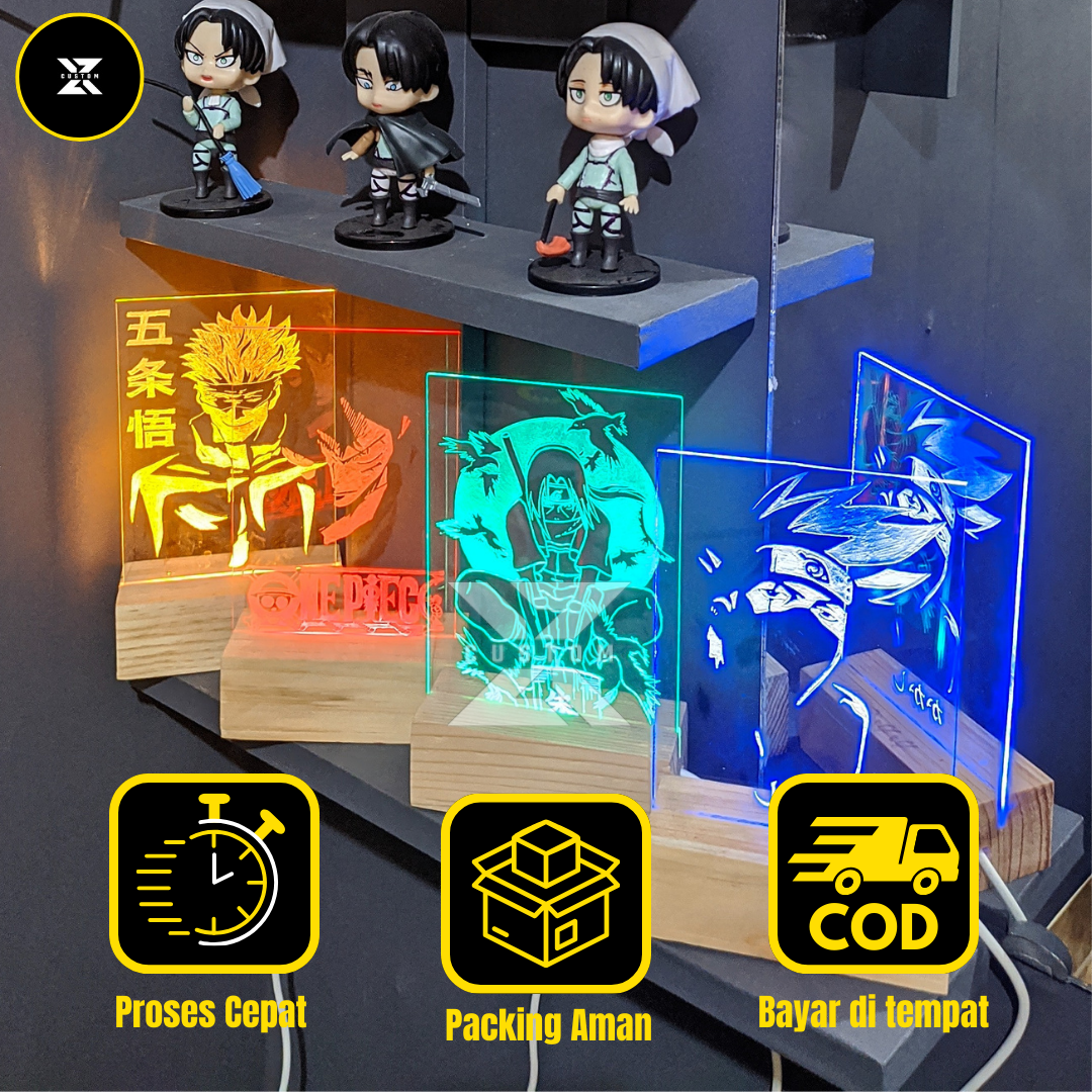 REAL PICT Gambar Anime Menyala Lampu Akrilik Grafir Anime | Lazada ...
