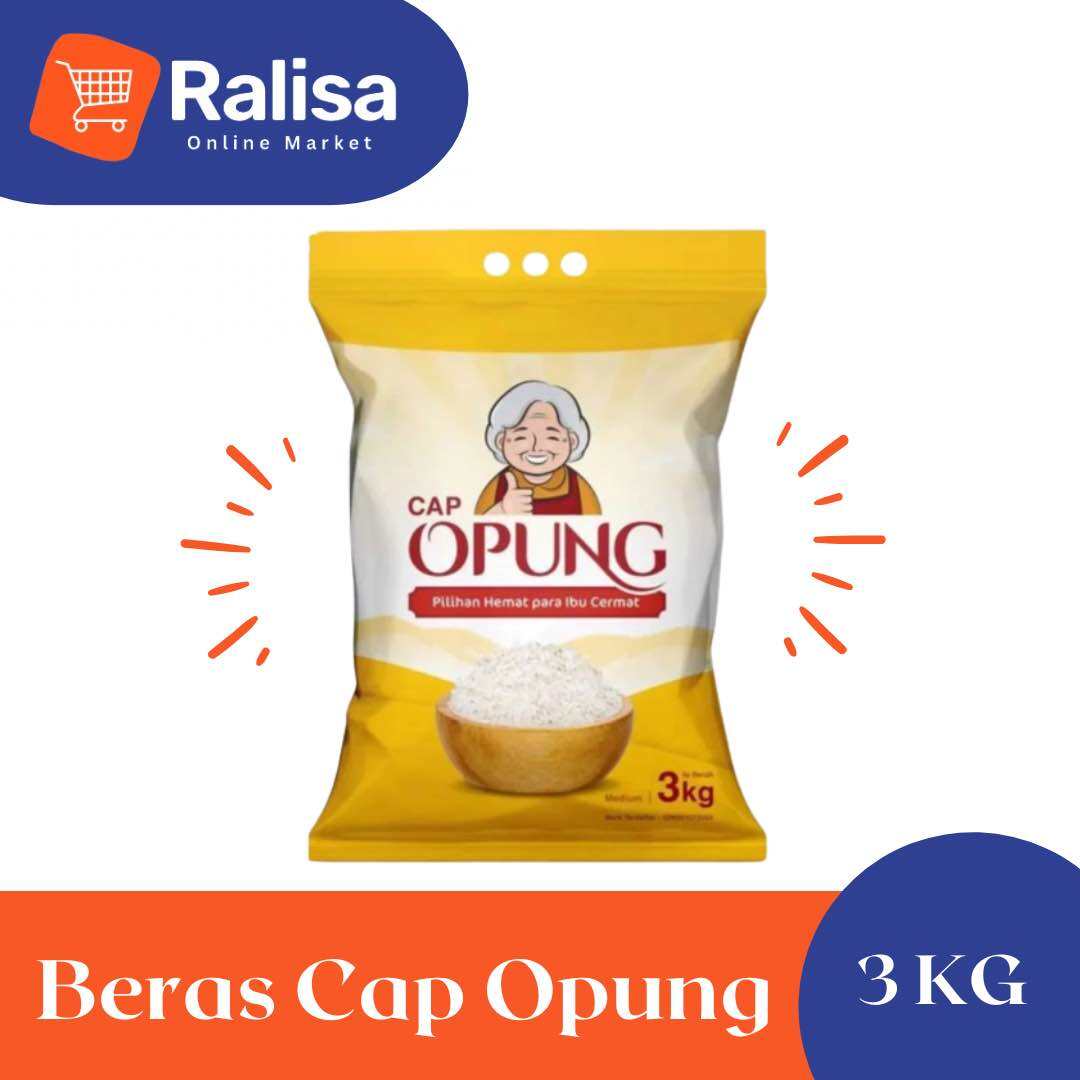 Beras Cap Opung 3KG Ready | Opung Beras Premium 3KG | Beras Punel dan ...