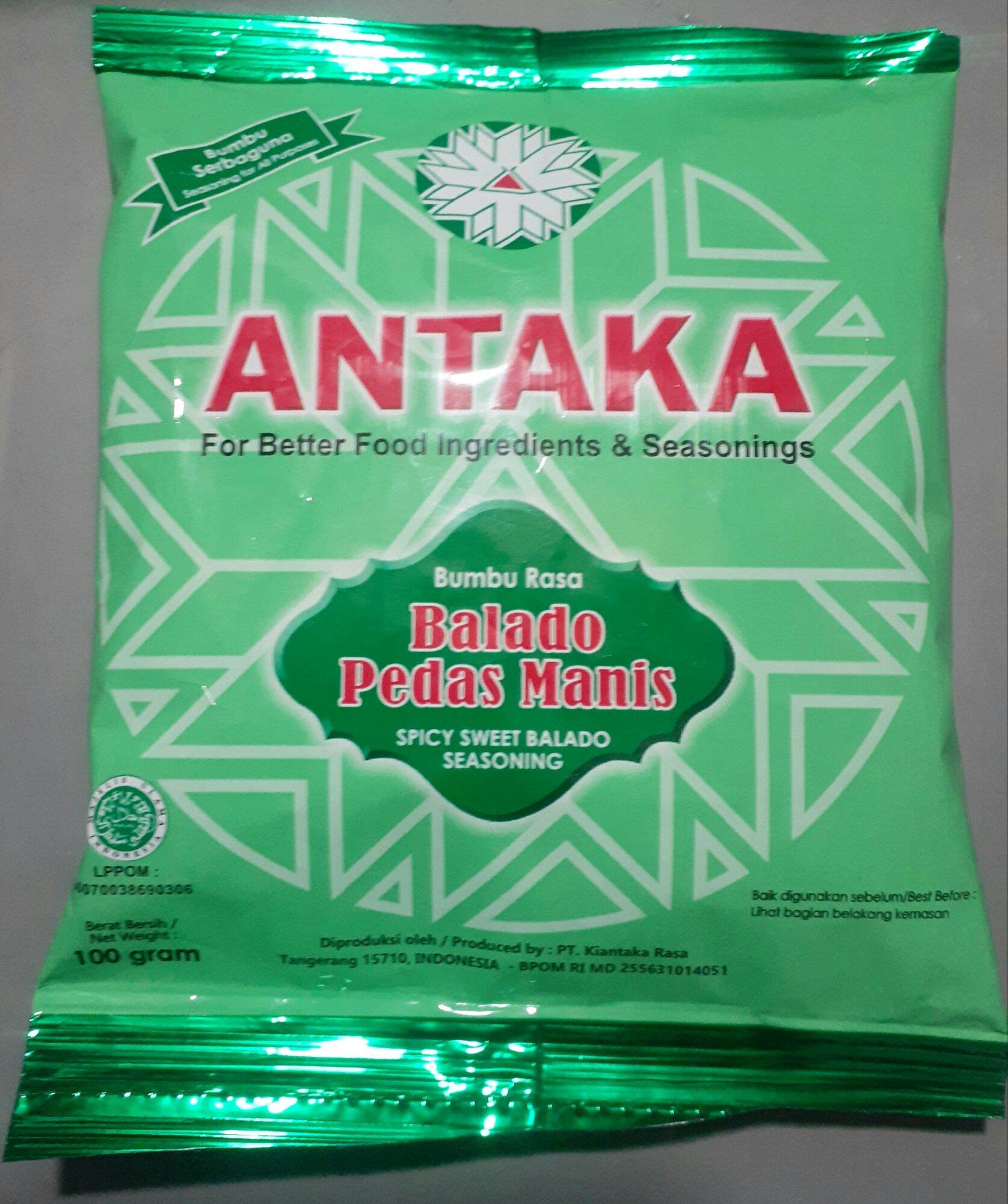ANTAKA RASA BALADO PEDAS MANIS/Bumbu tahur rasa Balado pedas manis ...