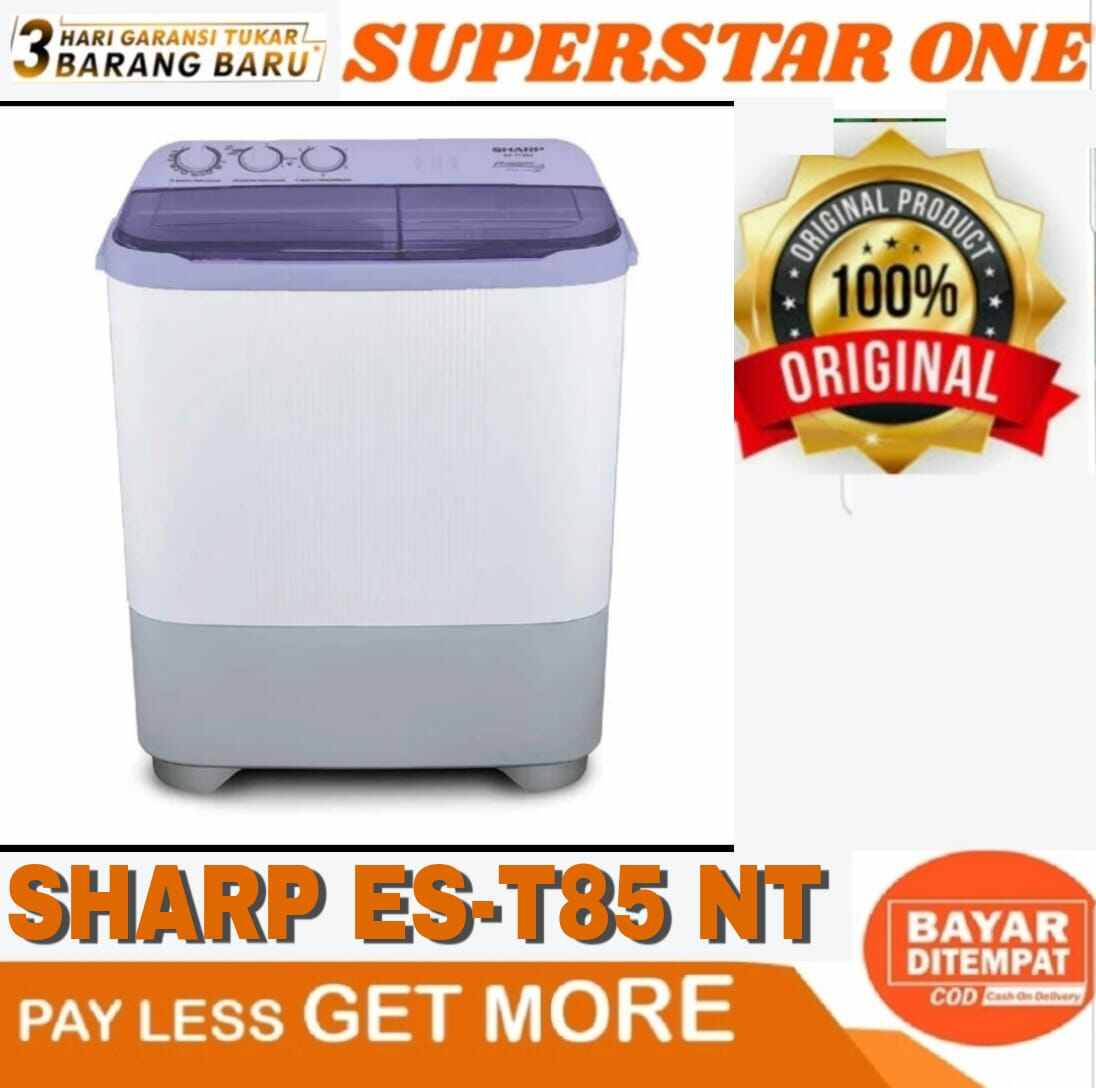 Mesin Cuci Sharp 2 Tabung ES-T85NT Kapasitas 8kg | Lazada Indonesia