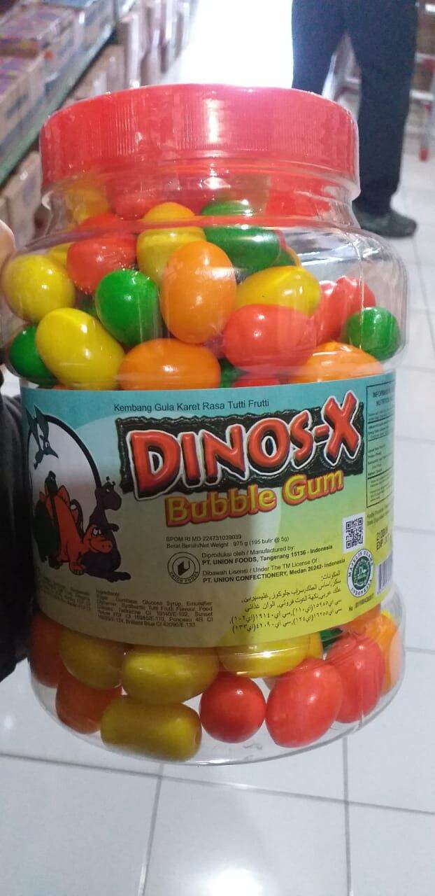 permen karet.DINOS-X.[ 1 toples isi 195 btr] | Lazada Indonesia