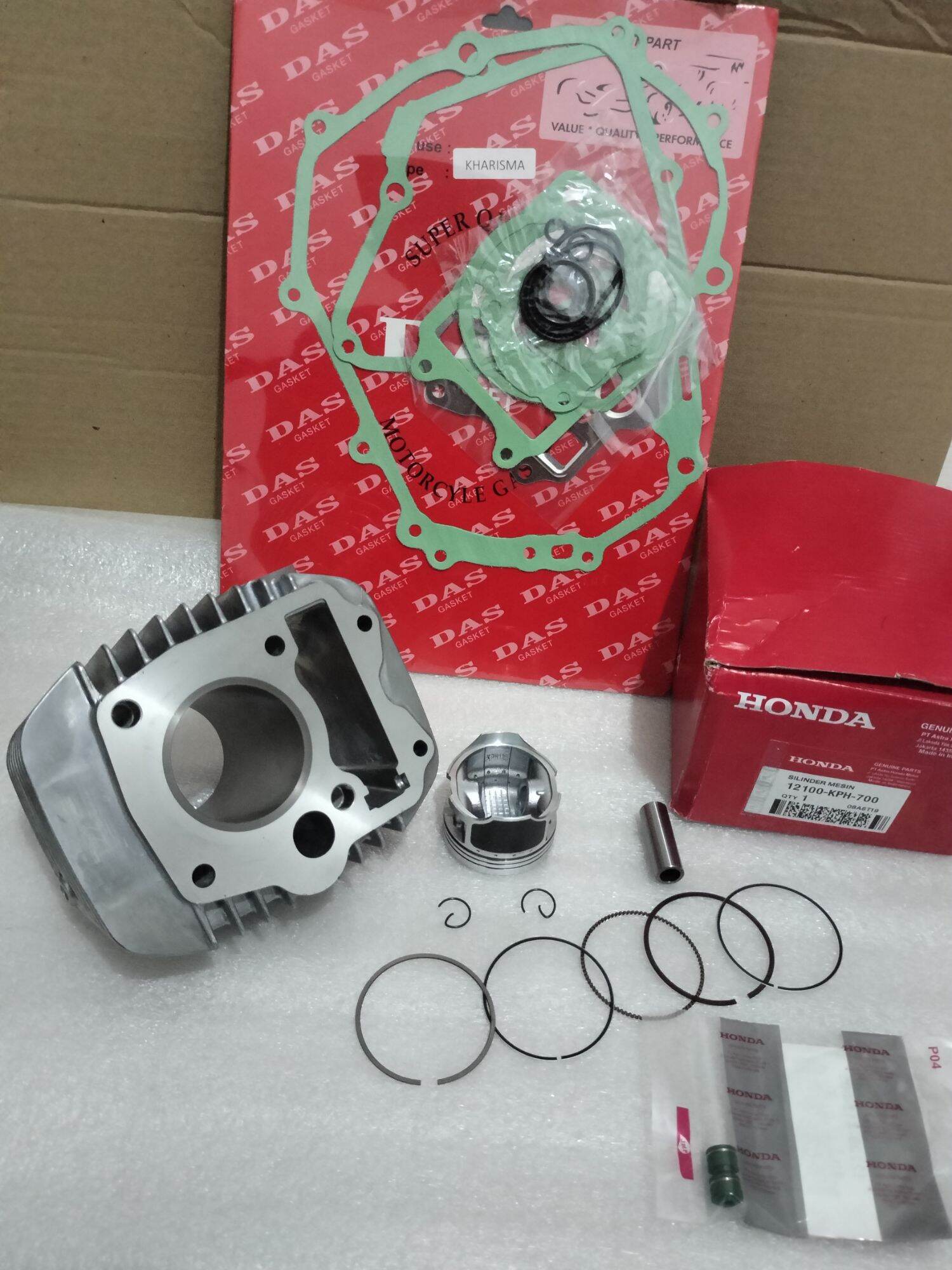 Blok seher komplit isi piston kit KPH plus Full set, seal klep Honda ...