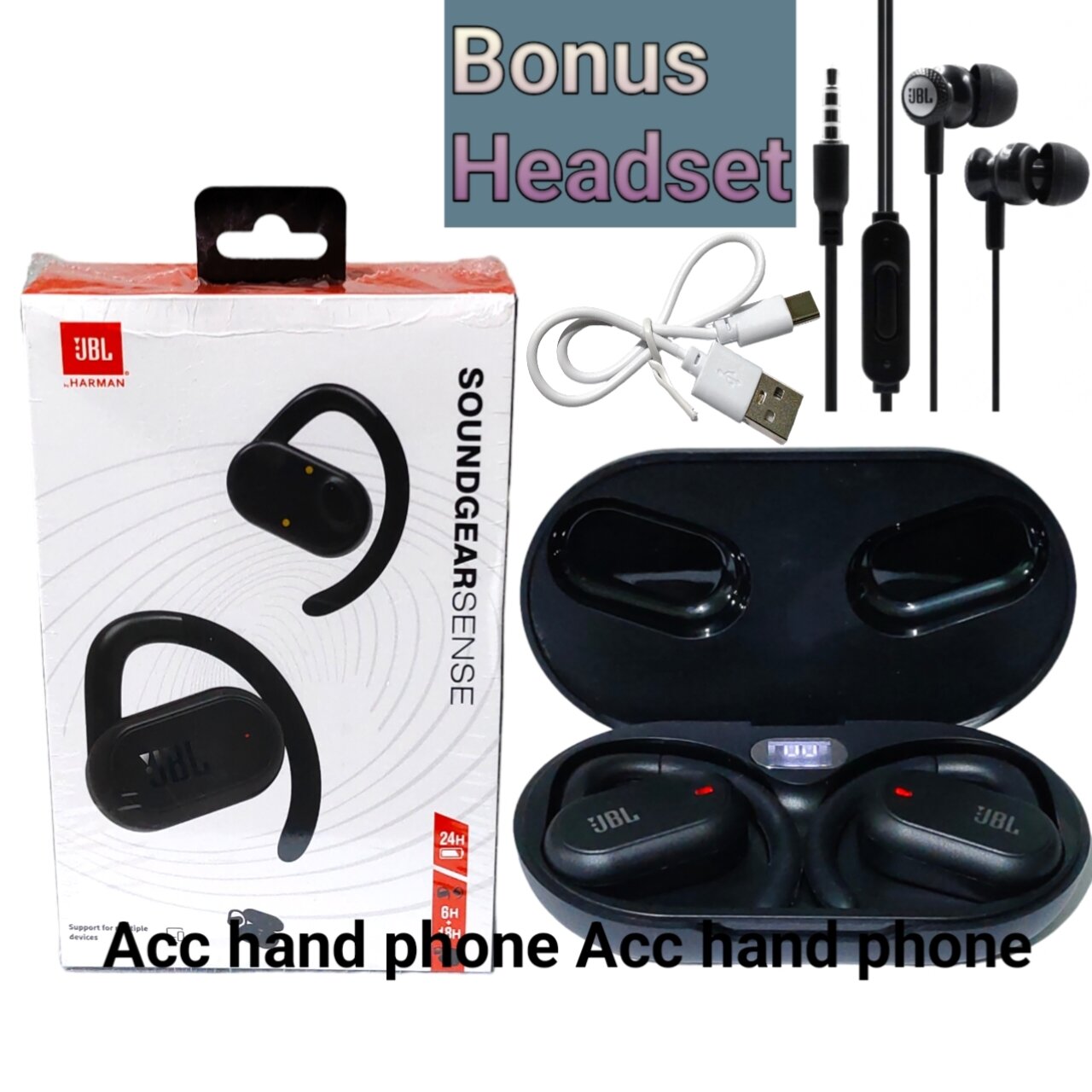 Headset Bluetooth JBL Soundgear Sense Wireless Original Clone | Lazada Indonesia