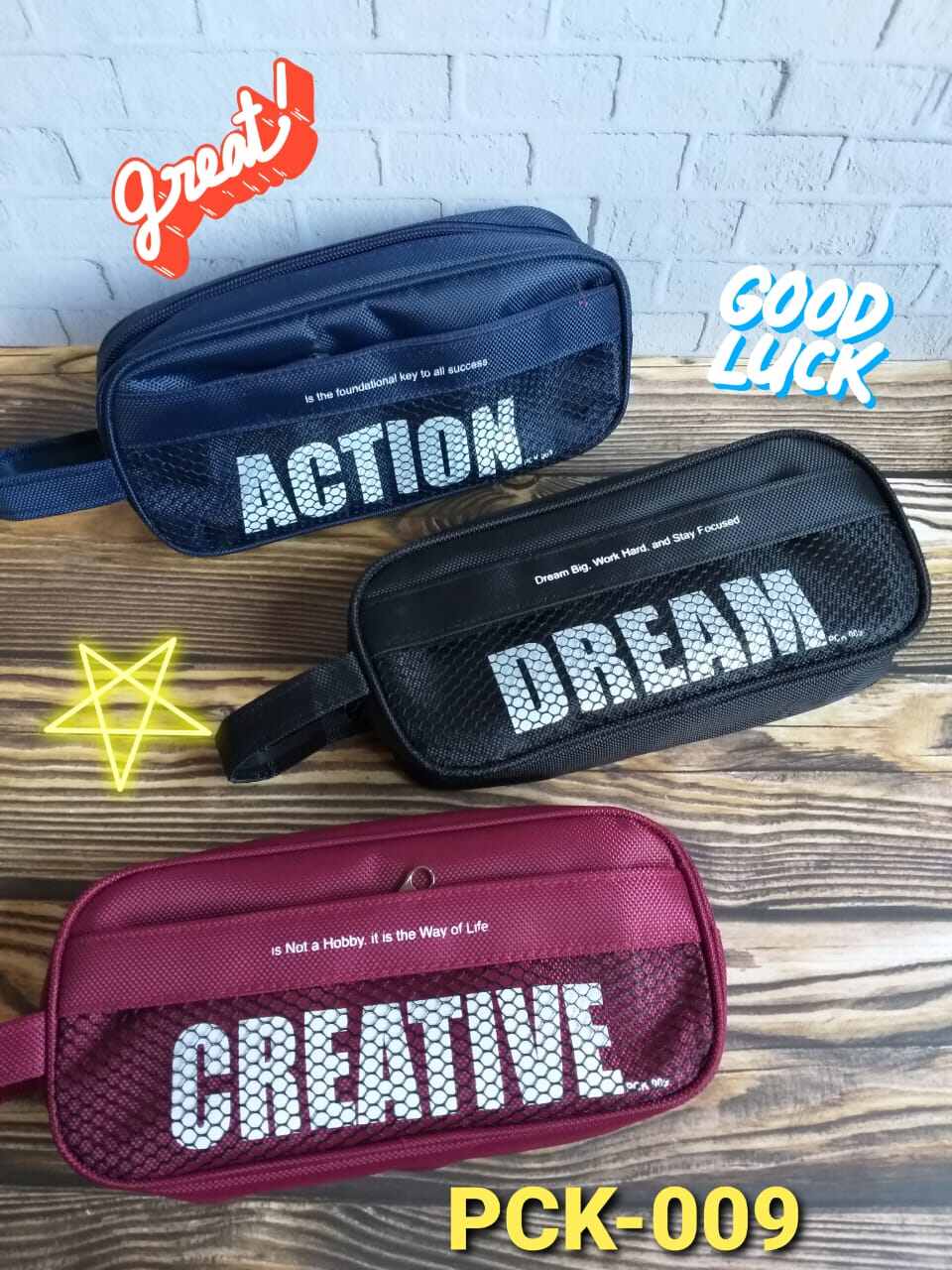 Dompet Pensil/ Tempat Pensil Resleting Kain/ Kulit BTS-21/ Fancy/ Polos ...
