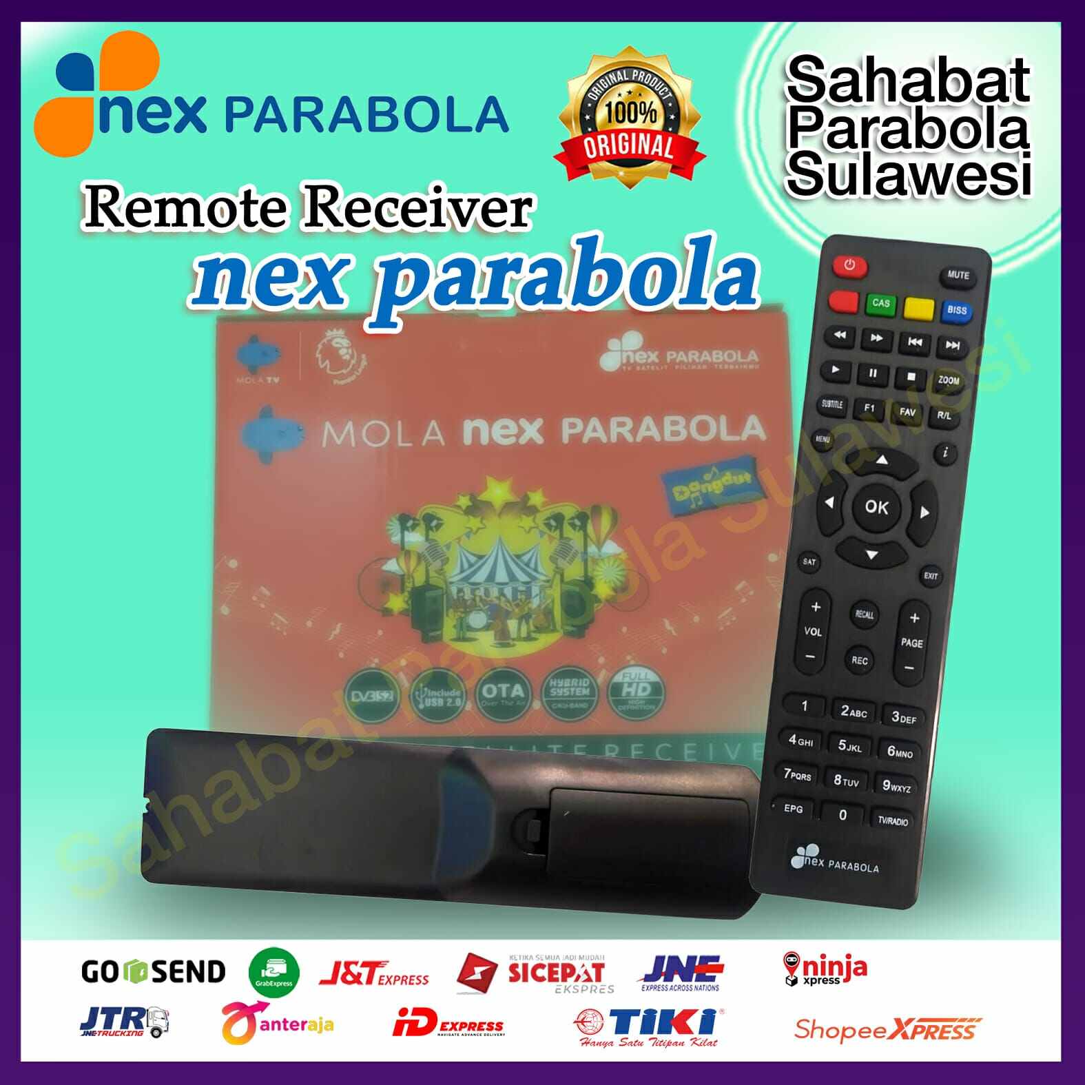 REMOTE RECEIVER NEX PARABOLA MERAH | Lazada Indonesia